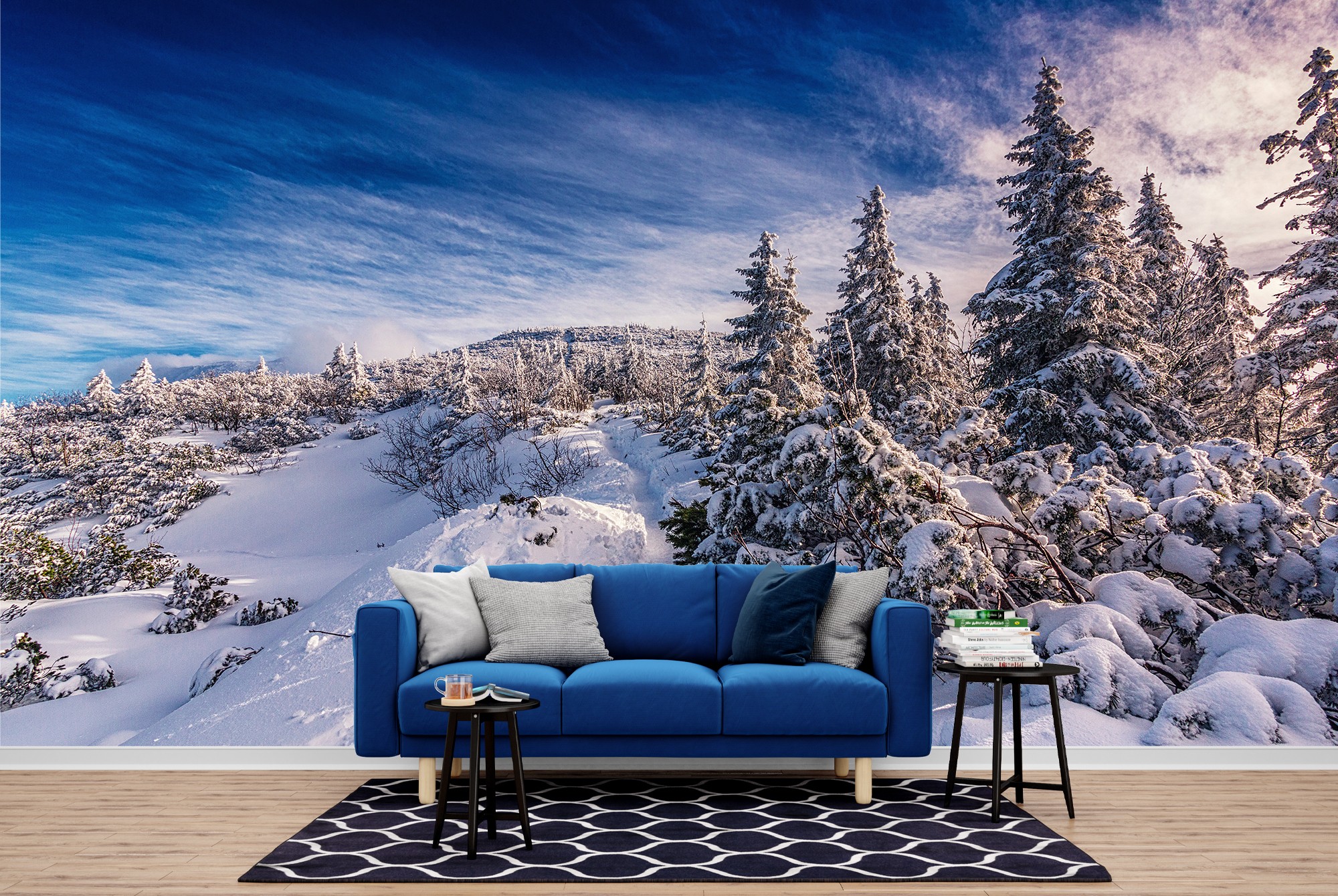 Snowy Mountains Wallpaper Wall Mural