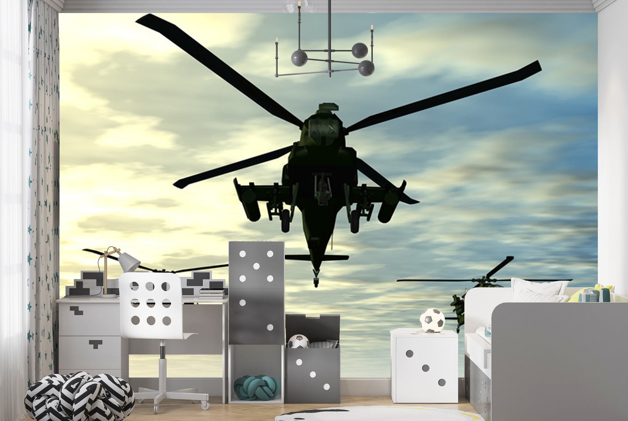 Apache Helicopter Wallpaper Wall Mural