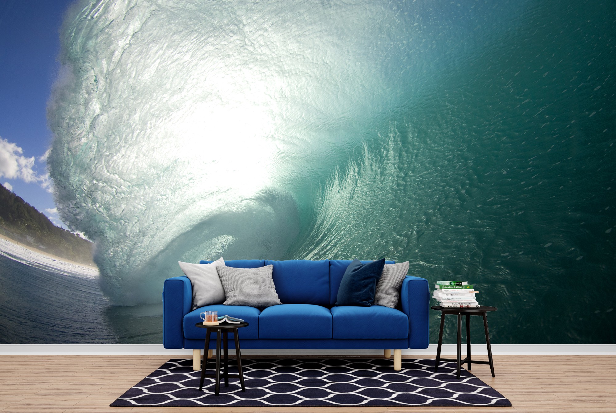 Inside the Wave Wallpaper Wall Mural