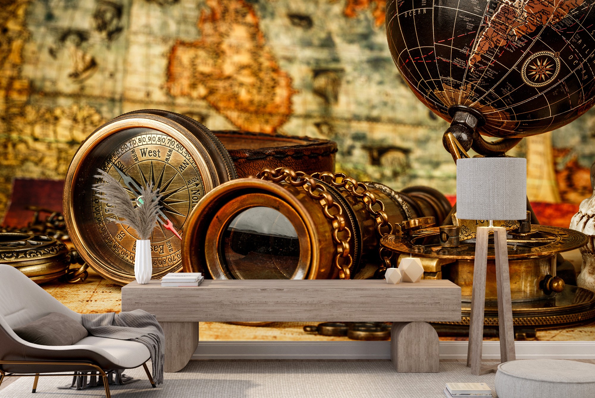 Vintage Explorer Wallpaper Wall Mural