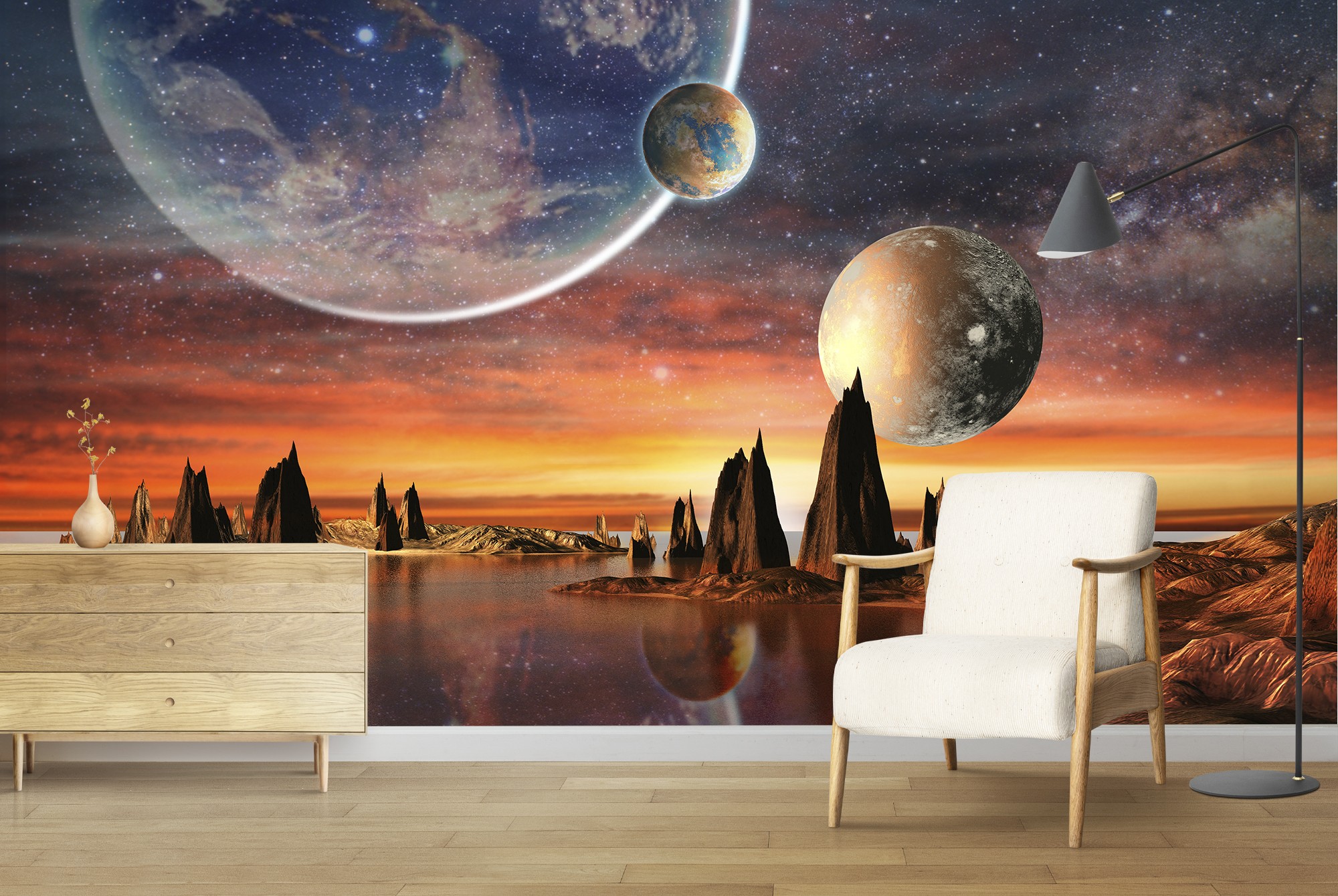 Alien Landscape Wallpaper Wall Mural