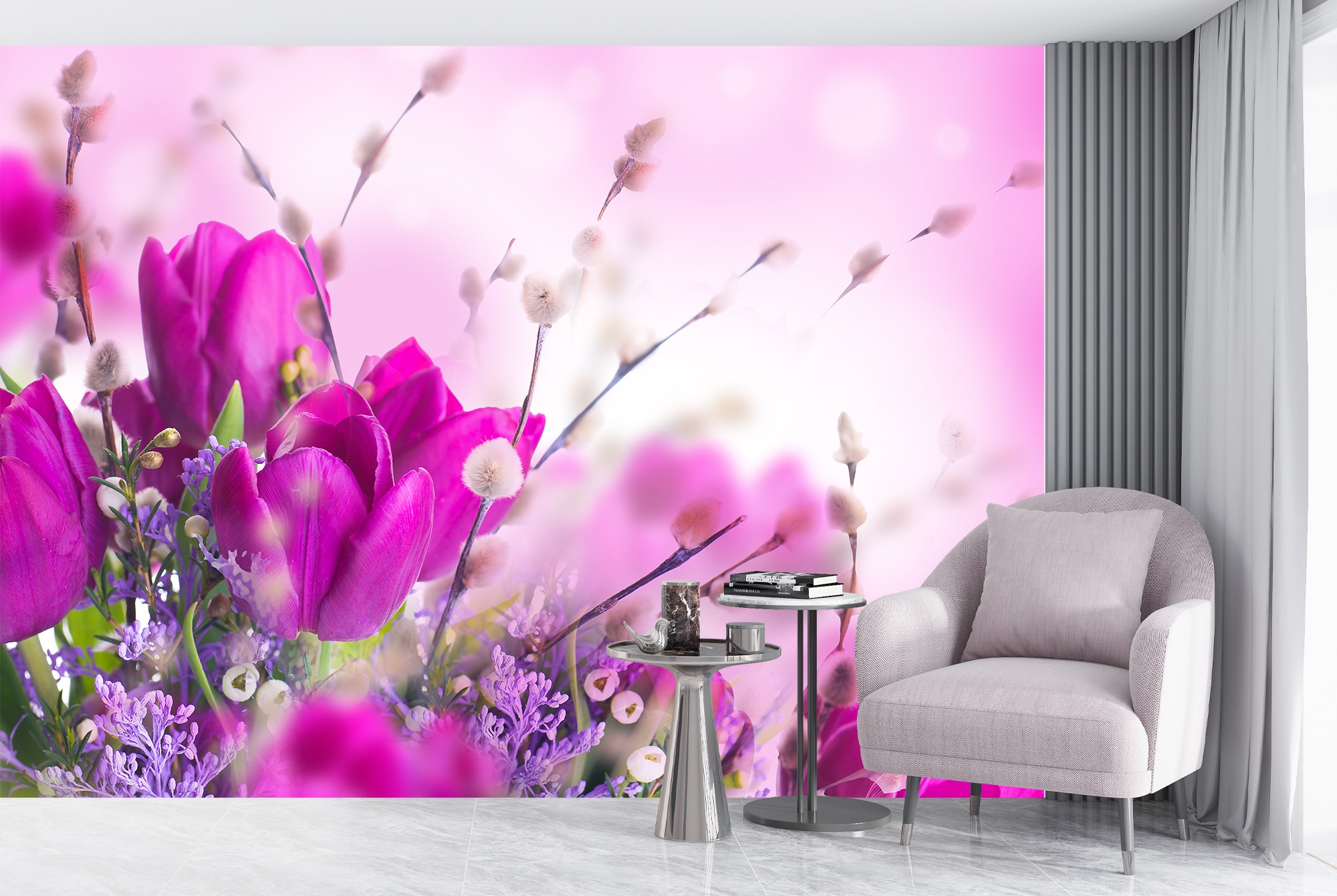 Flower Bouquet Wallpaper Wall Mural