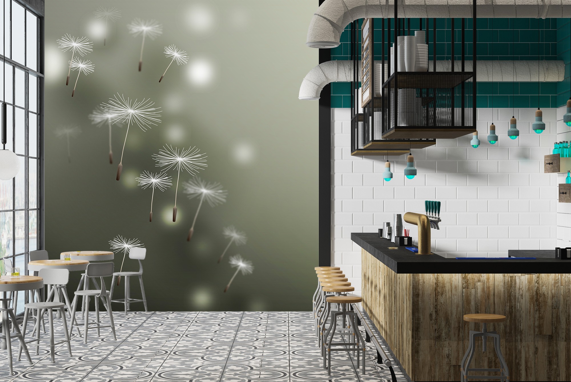 Floating Seeds Wallpaper Wall Mural