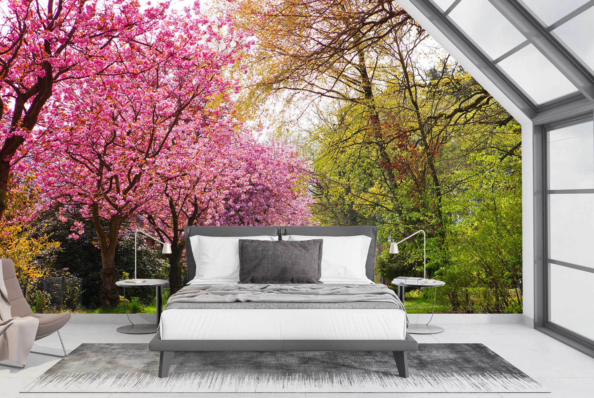 Cherry Blossom Trees Wallpaper Wall Mural
