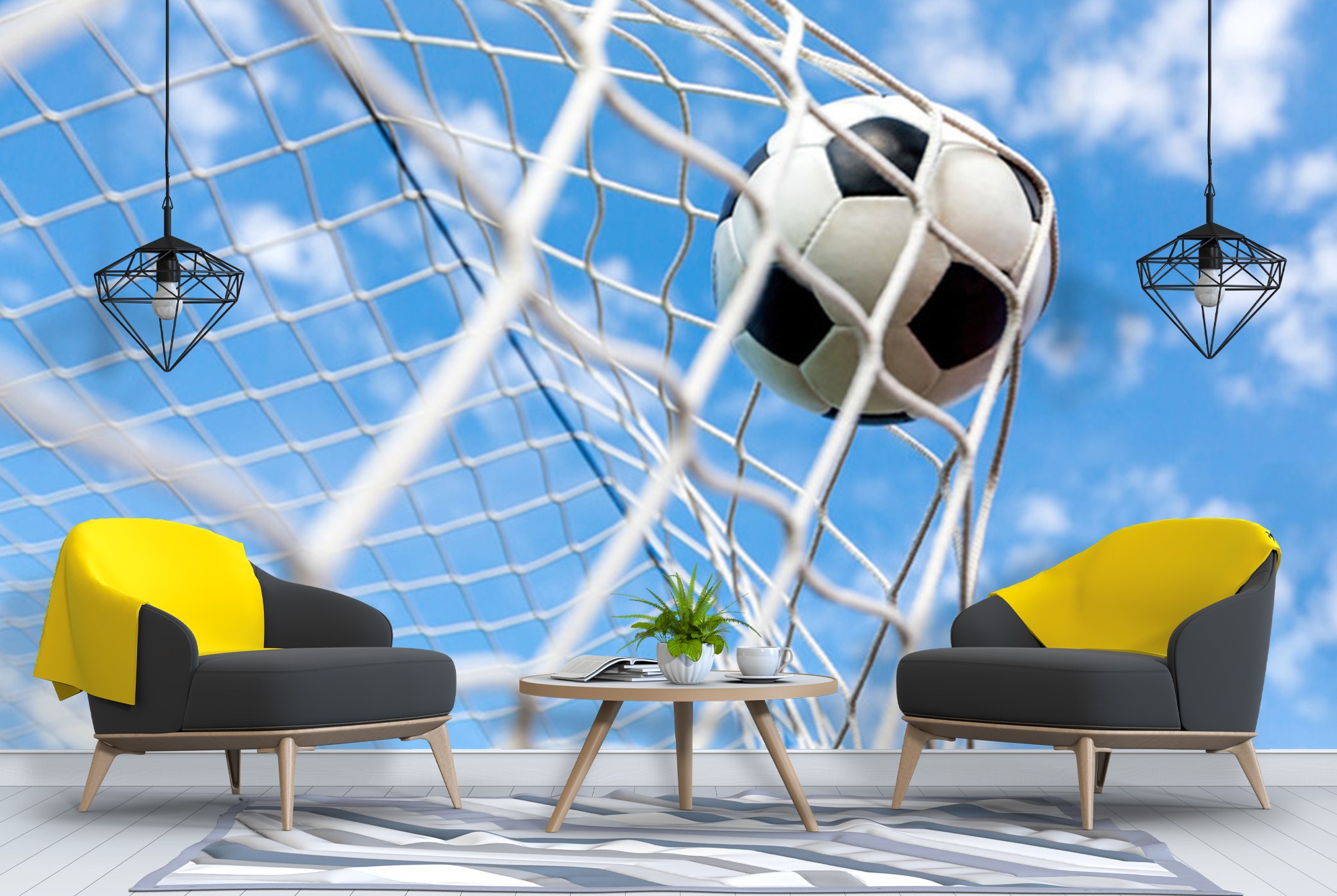 Back of the Net Wallpaper Wall Mural