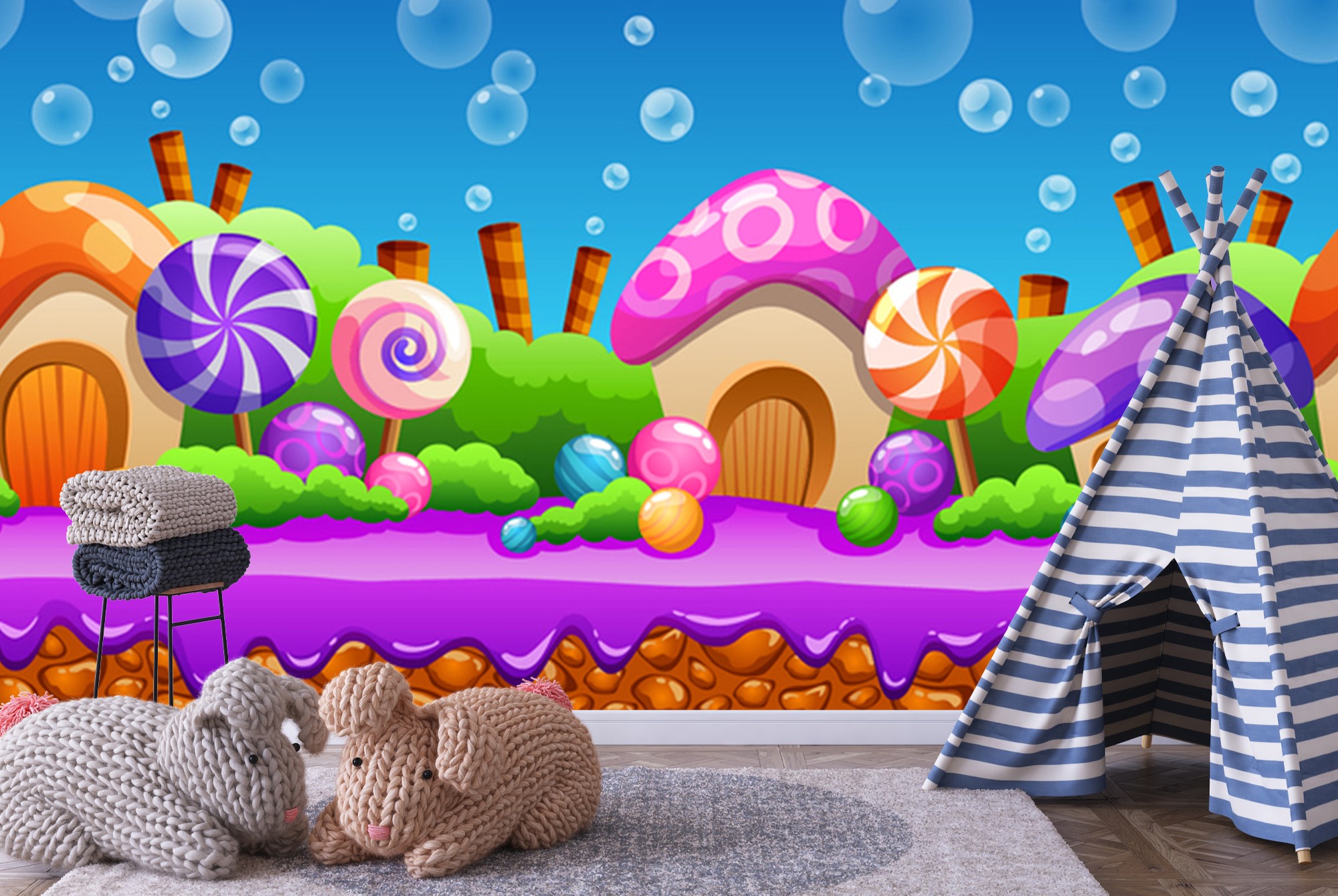 Candy land Wallpaper Wall Mural
