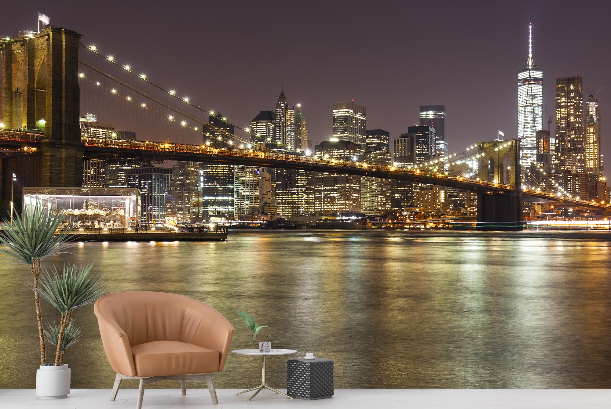 Manhattan Lights Wallpaper Wall Mural