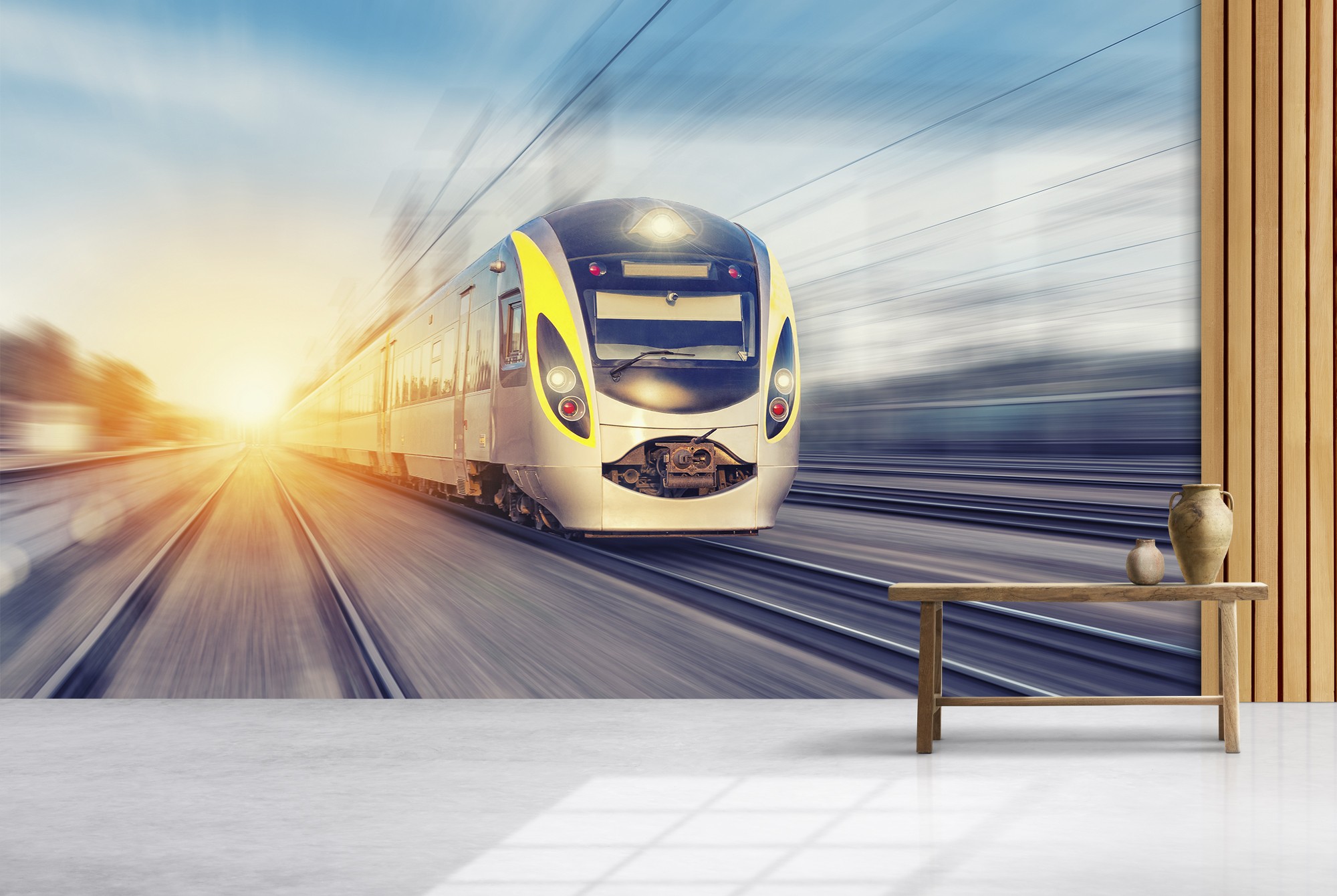High Speed Train Wallpaper Wall Mural