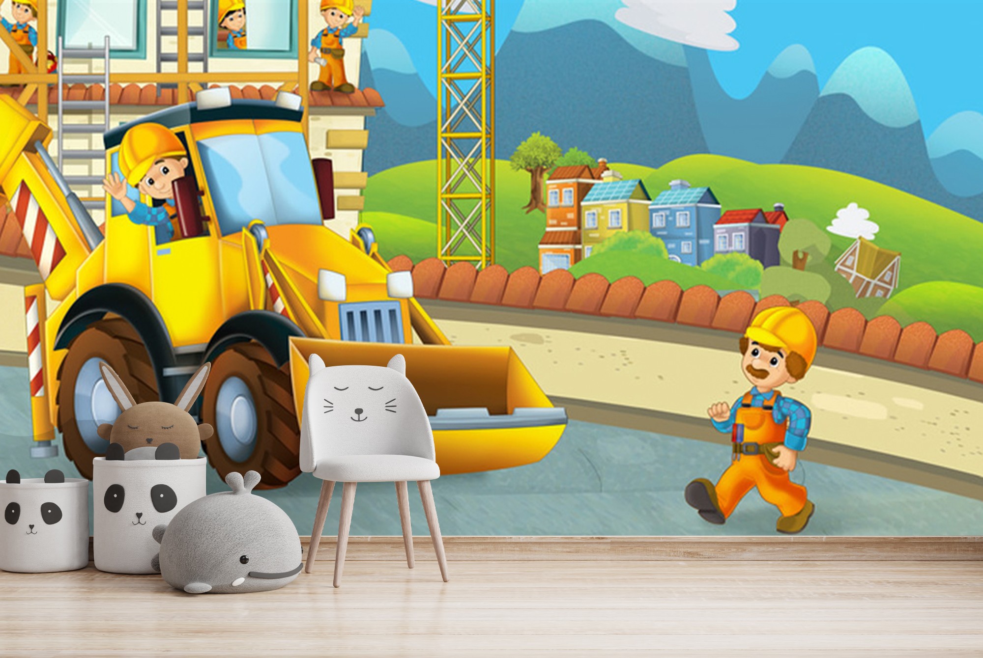 Building Site Wallpaper Wall Mural