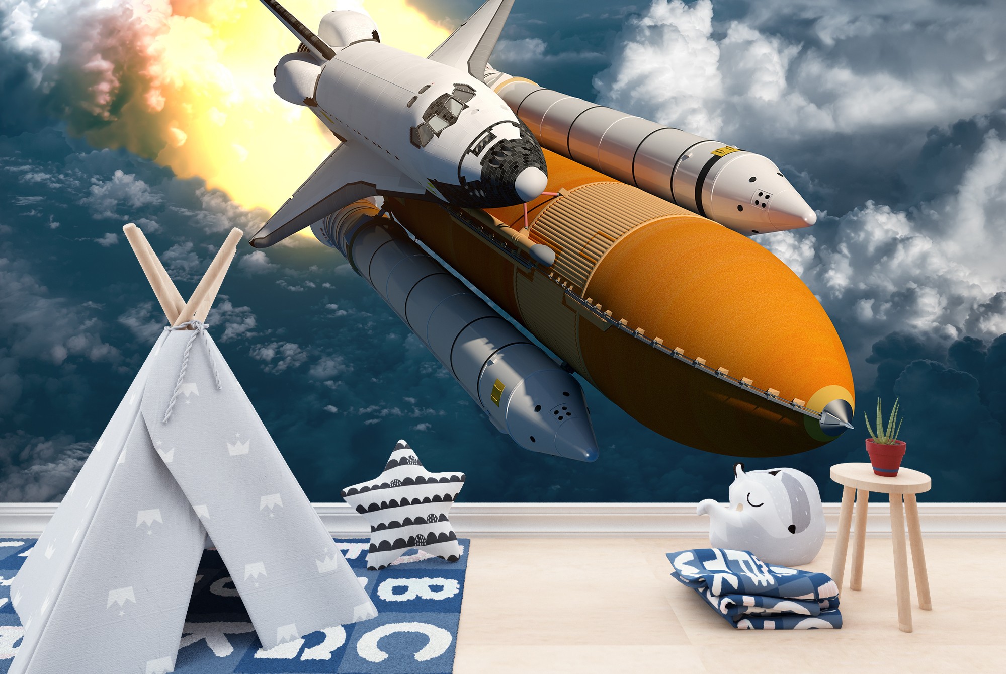 NASA Rocekt Wallpaper Wall Mural