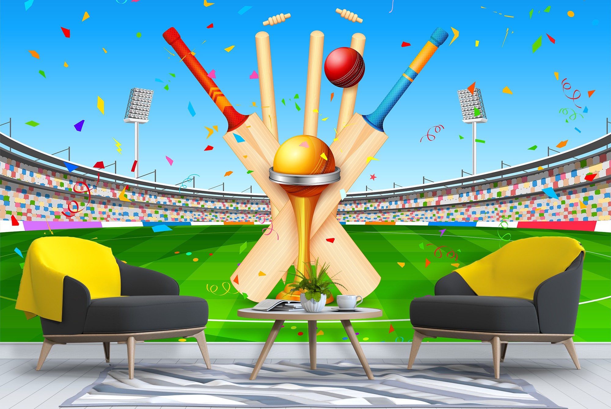 Cricket Sports Wallpaper Wall Mural