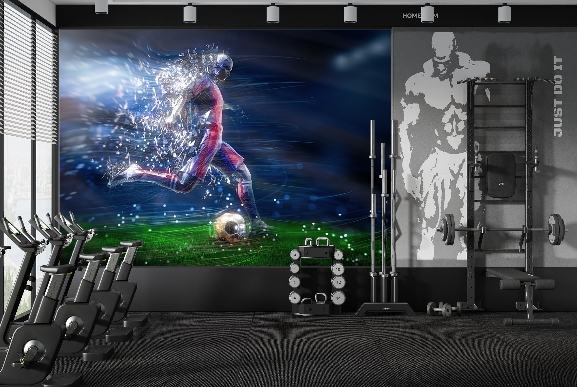Football Player Score Wallpaper Wall Mural