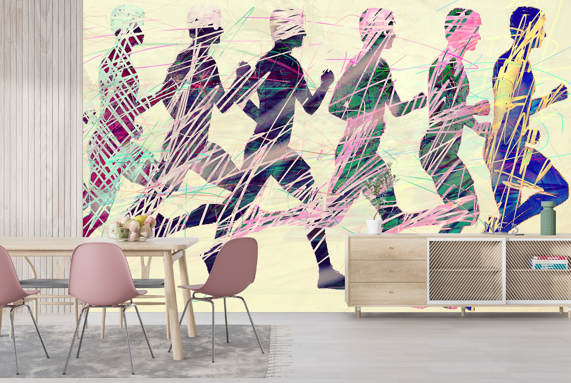 Running Fitness Sports Wallpaper Wall Mural