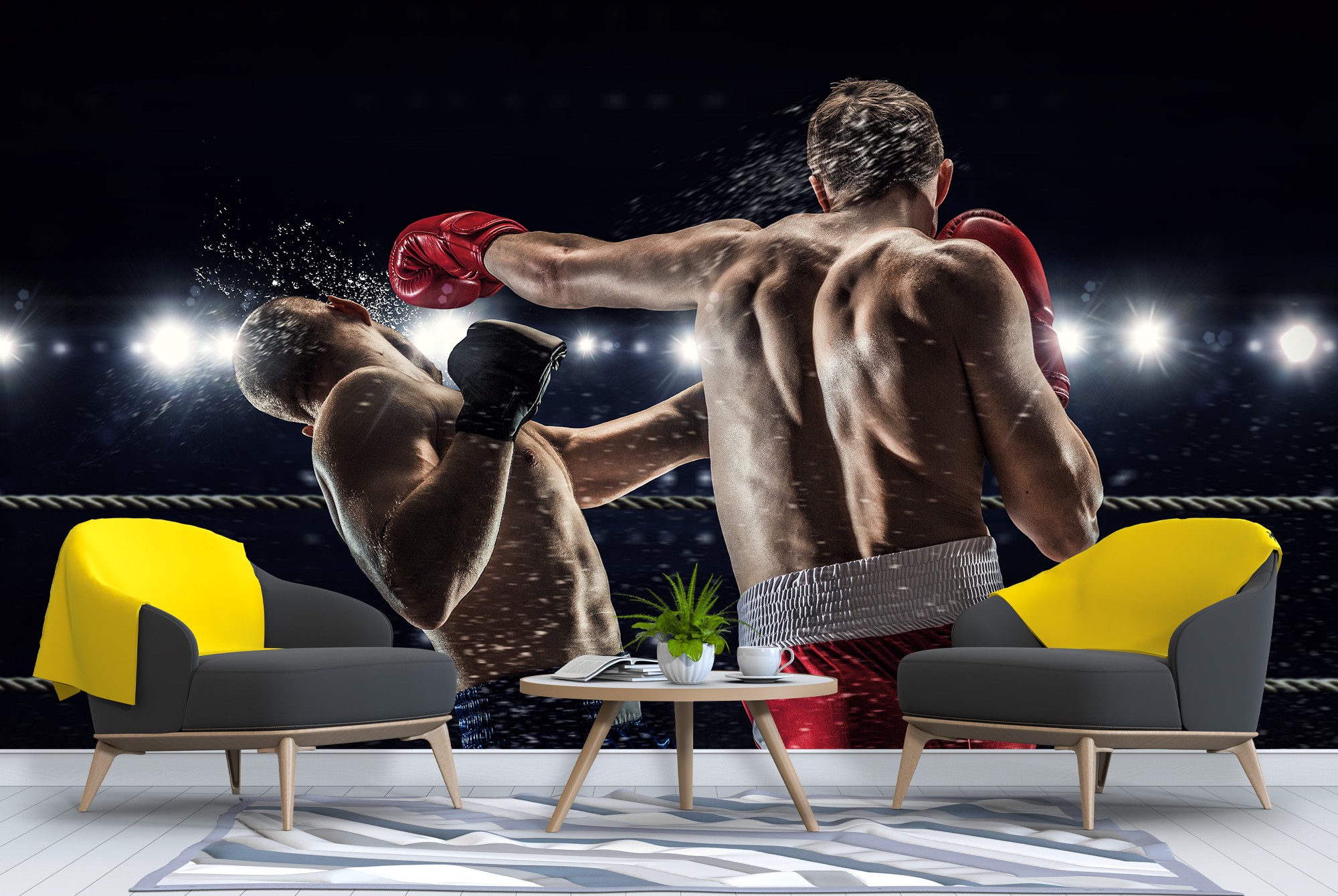 Boxing Fight Wallpaper Wall Mural