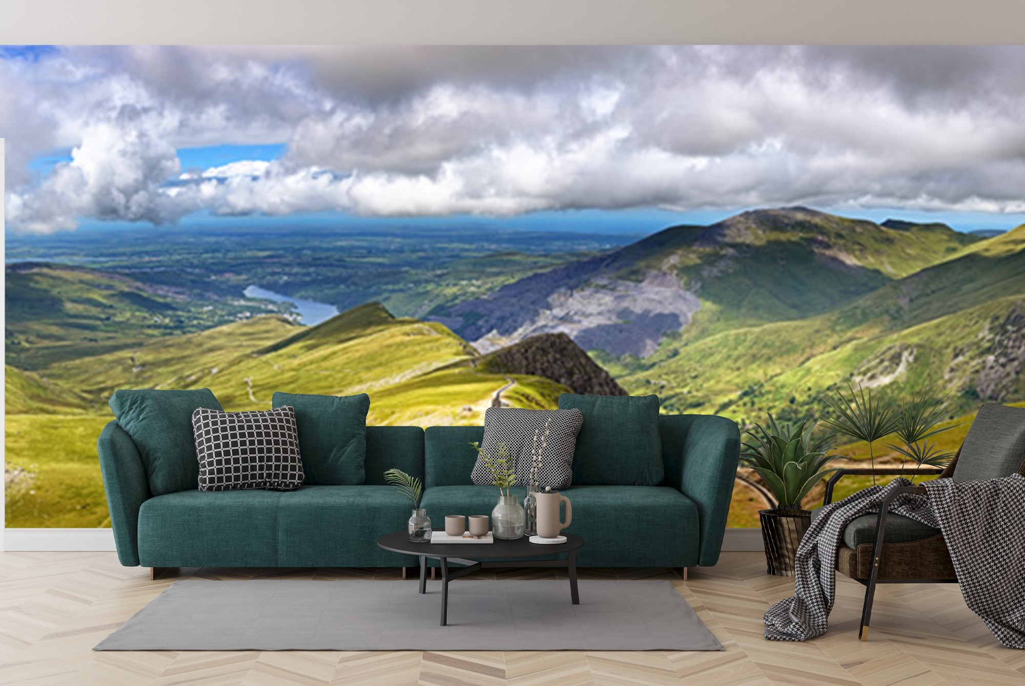 Mountain Panoramic Snowdonia Landscape Wallpaper Wall Mural