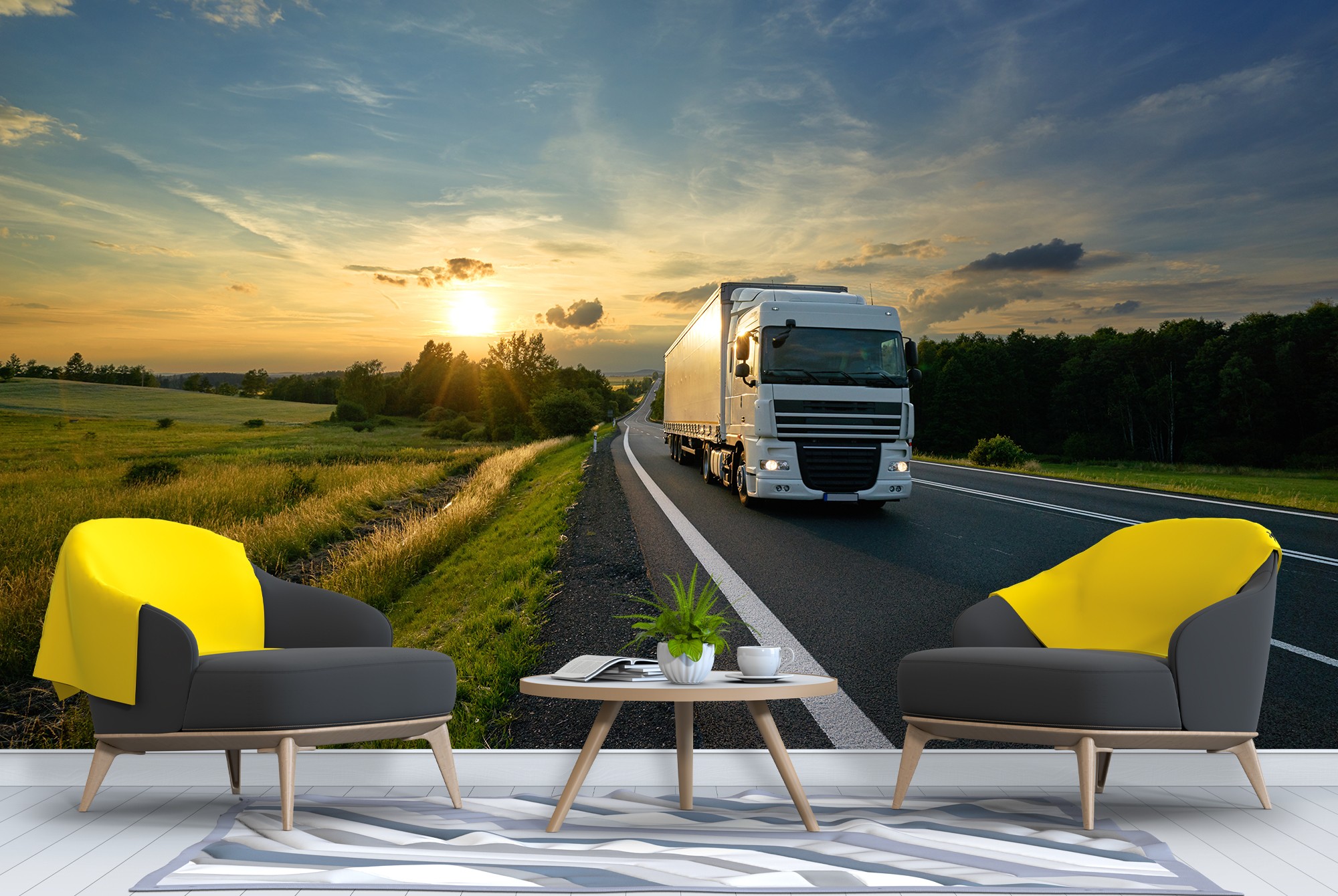 Truck Lorry Wallpaper Wall Mural