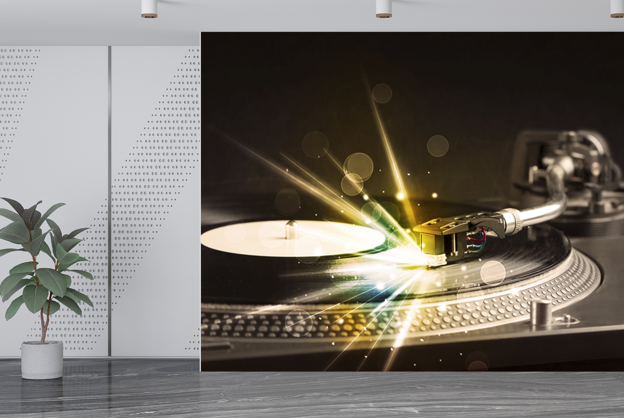 DJ Turntable Music Wallpaper Wall Mural