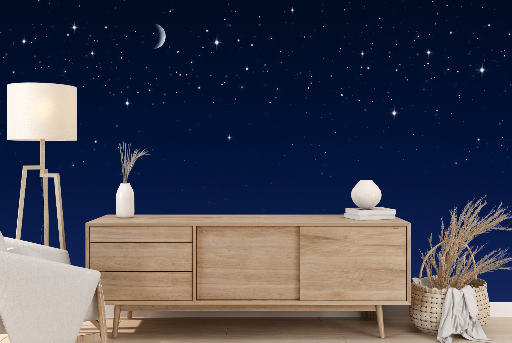 Night Sky & Stars Wallpaper Wall Mural