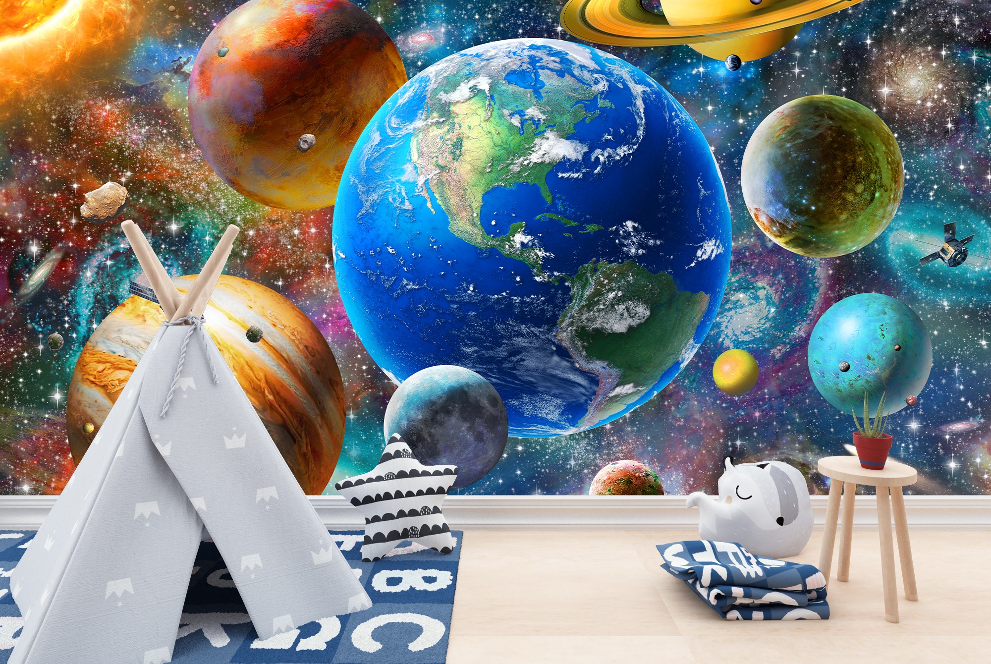 The Solar System I Wall Mural by Adrian Chesterman