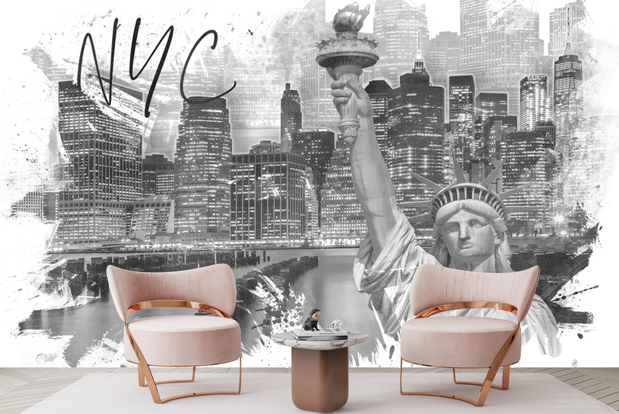 Manhattan Collage Wall Mural by Melanie Viola
