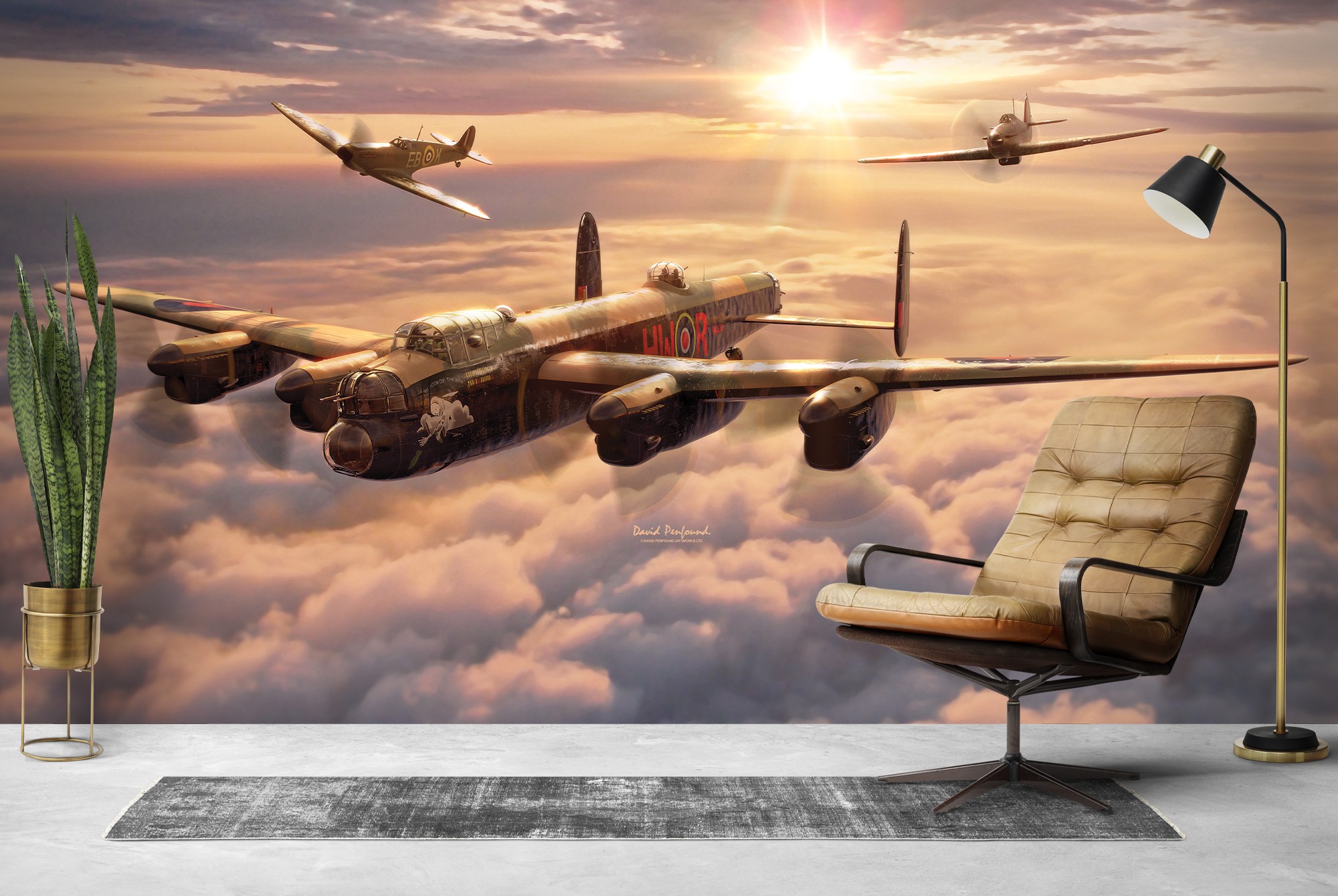 Memorial Flight Wall Mural by David Penfound