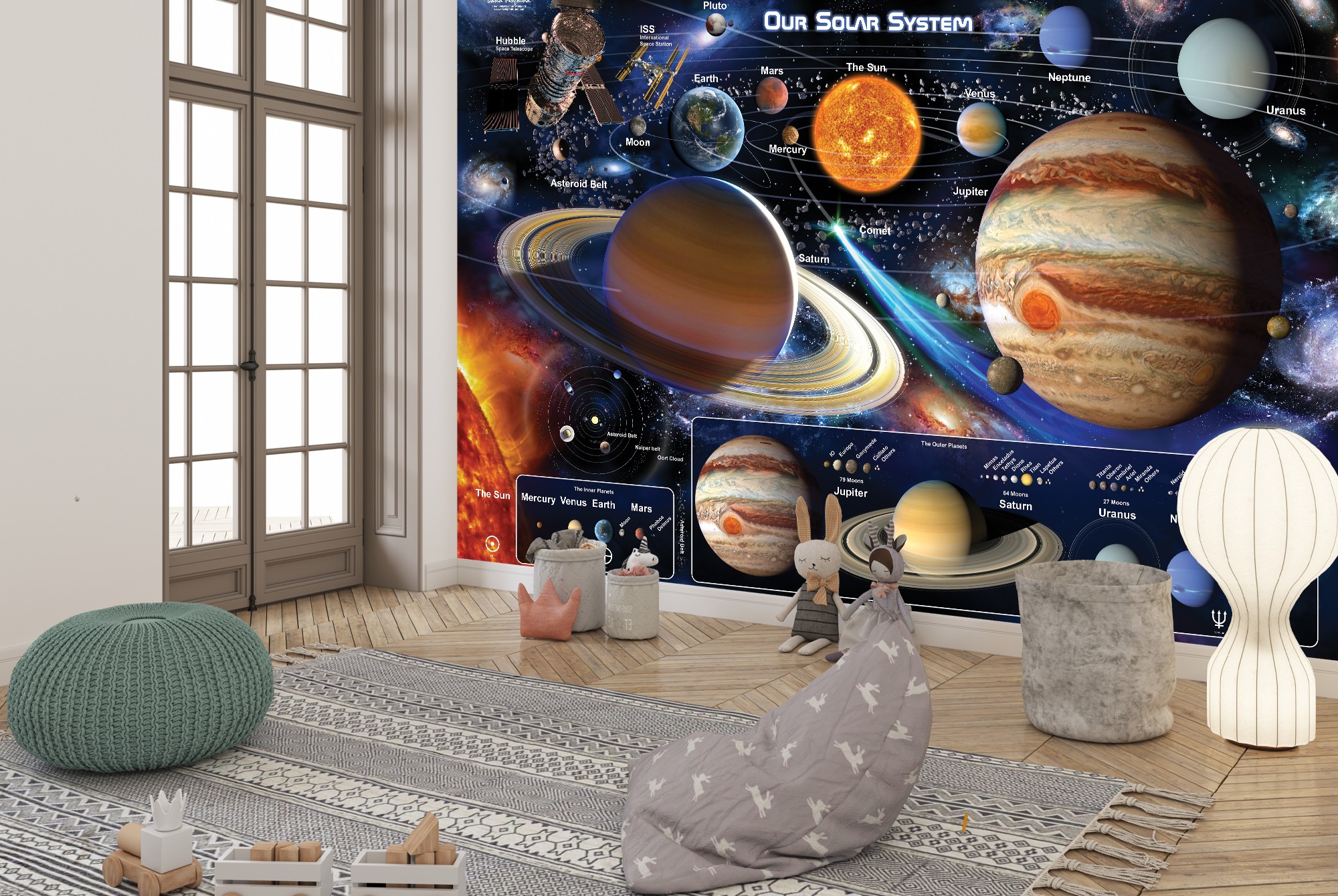 Planets of the Solar System Wall Mural by David Penfound
