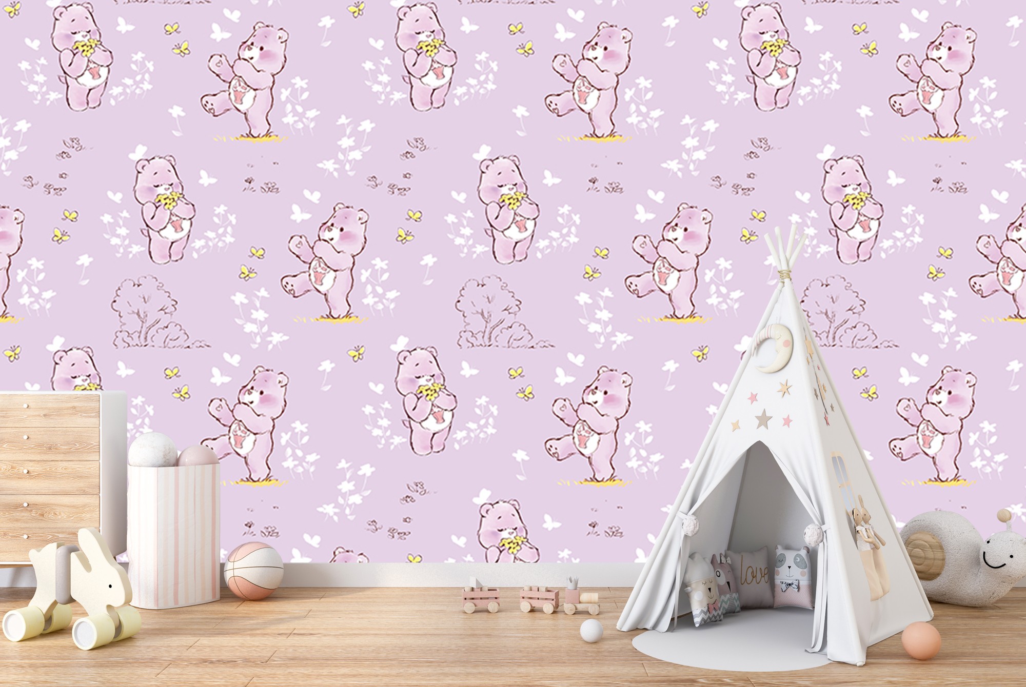 Care Bears Baby Share Bear Wall Mural