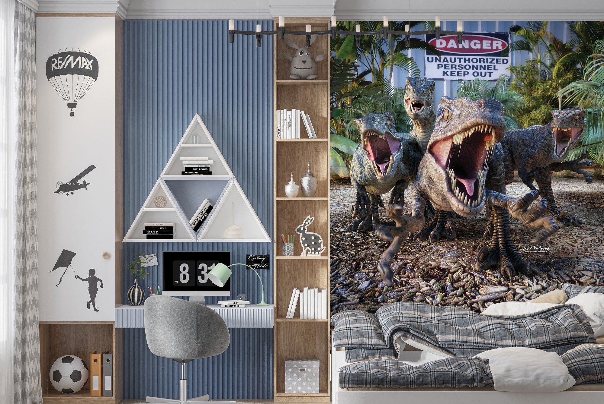 Raptor Compound Wall Mural by David Penfound