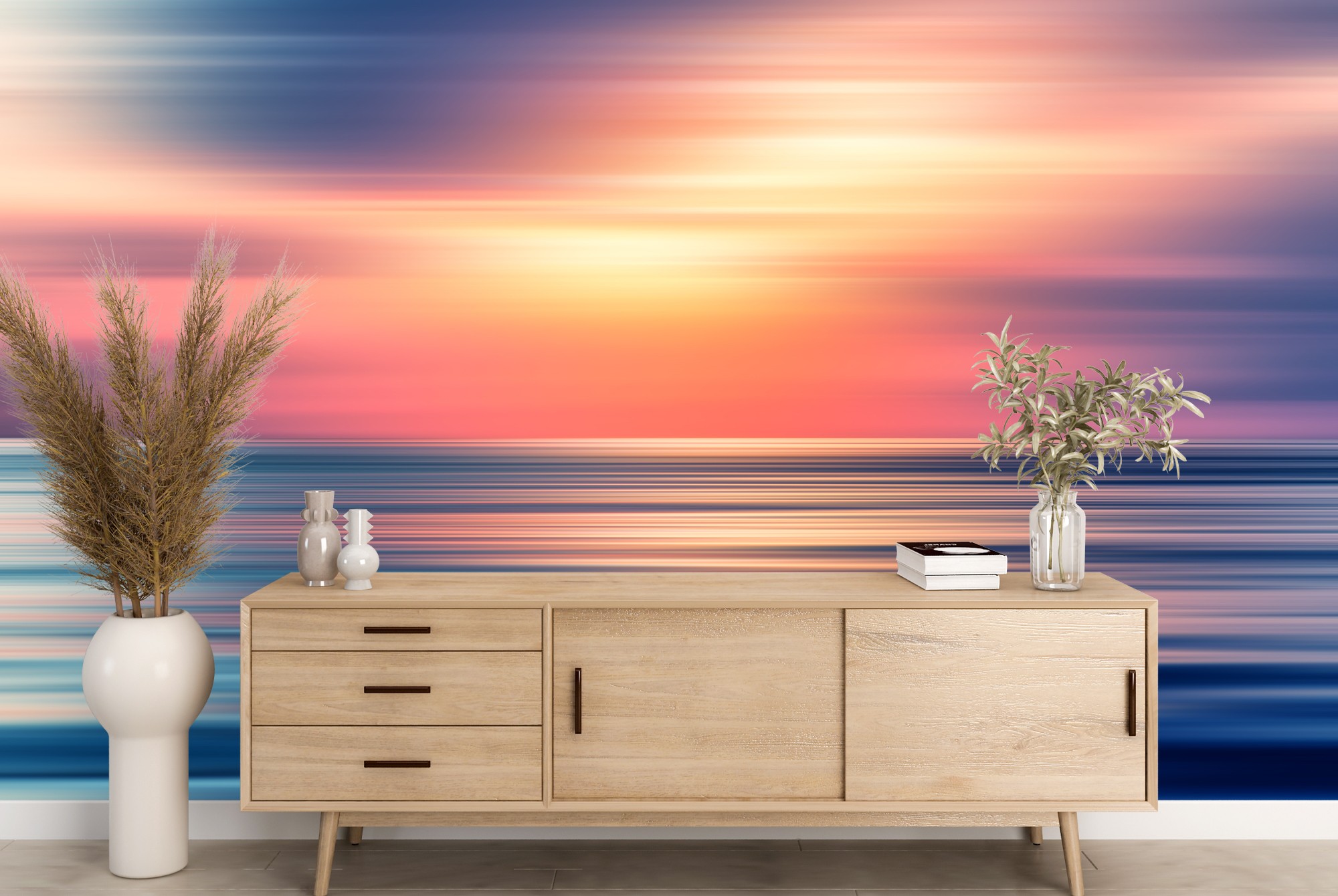 Abstract Sunset II Wall Mural by Tenyo Marchev