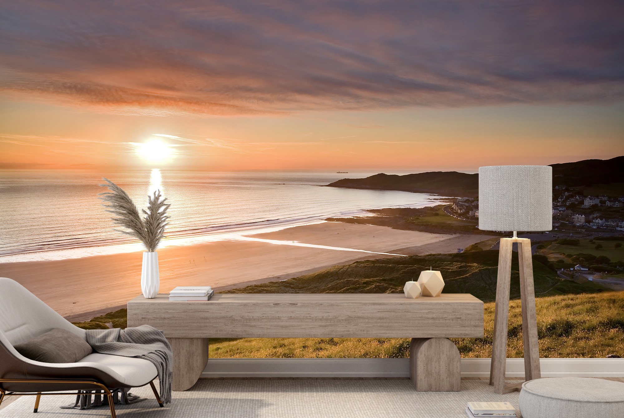 Sunset from Potters Hill Wall Mural by Andrew Wheatley