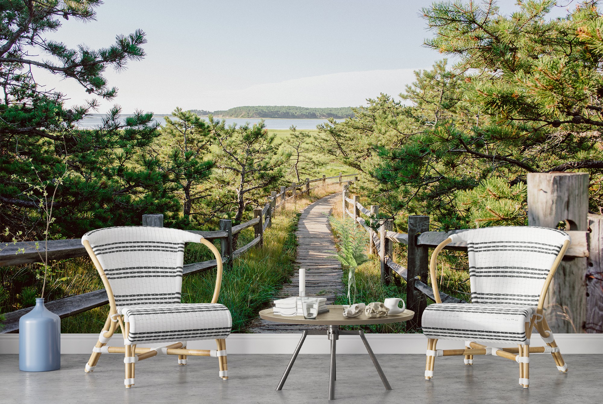 Wooden Path Wall Mural by Cindy Taylor