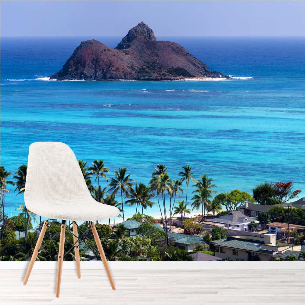 Lanikai Hawaii Wall Mural by Sean Davey