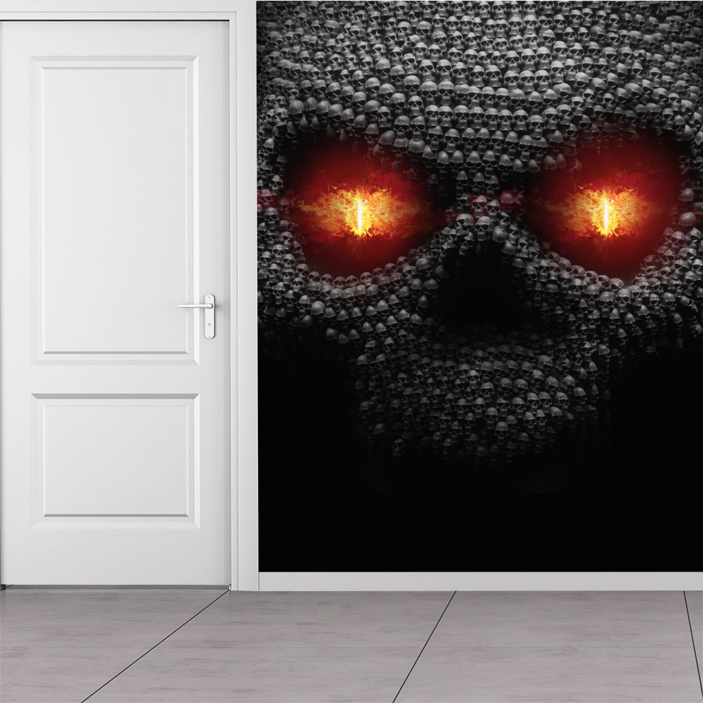 Demon Skull Halloween Wallpaper Wall Mural
