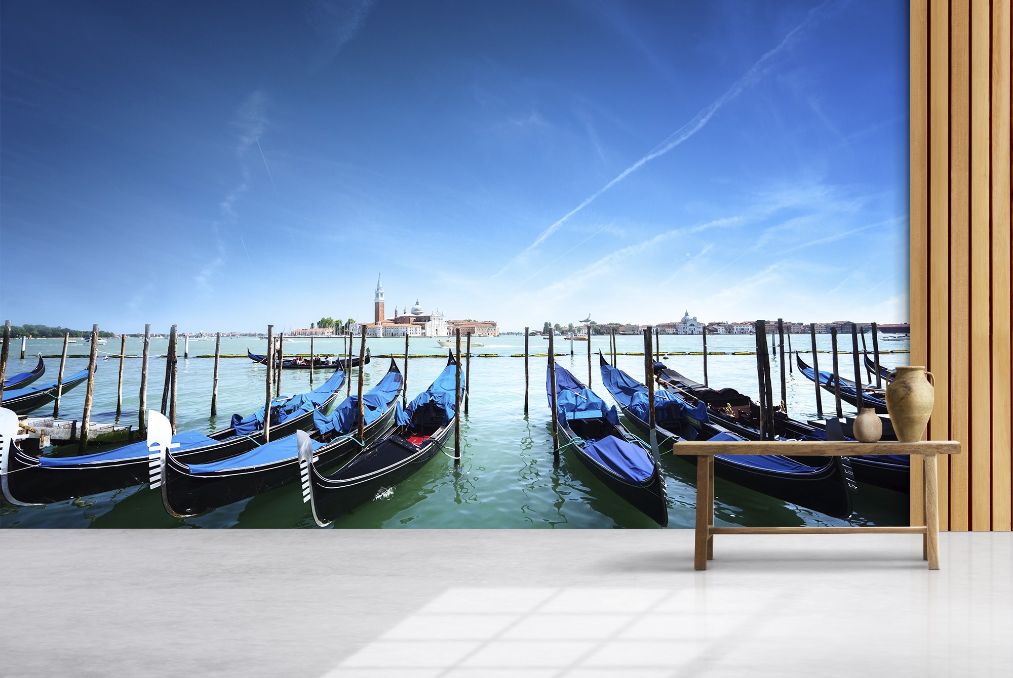 Venedig, Italien Fototapete Blaue Gondeln Tapete Wohnzimmer ...