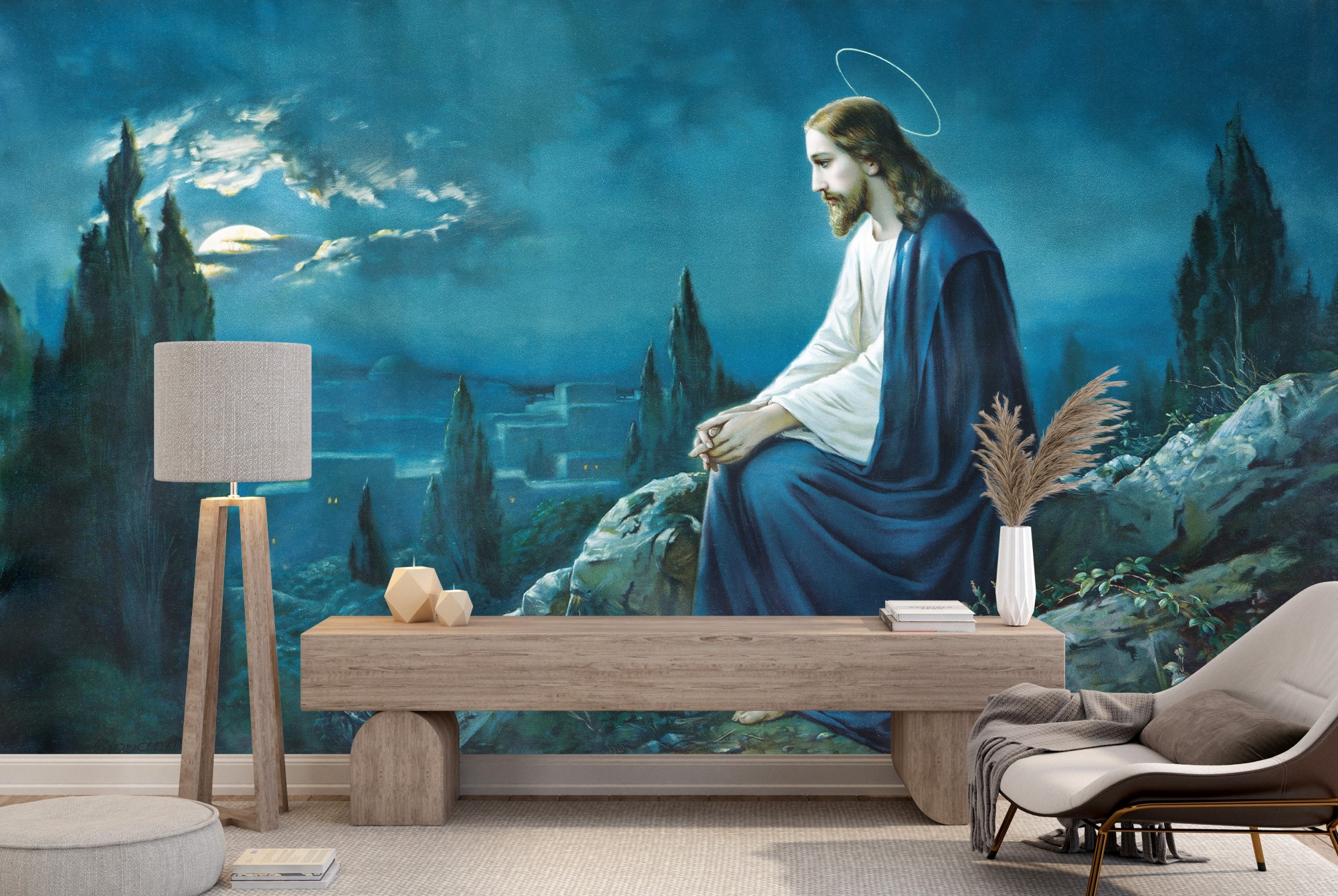 Jesus Christus Tapete Mit Bibelvers