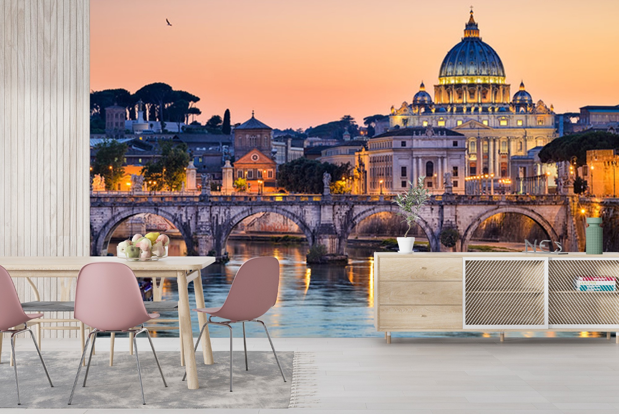 Rome Skyline Papier Peint Photo Coucher de soleil italien Papier peint ...