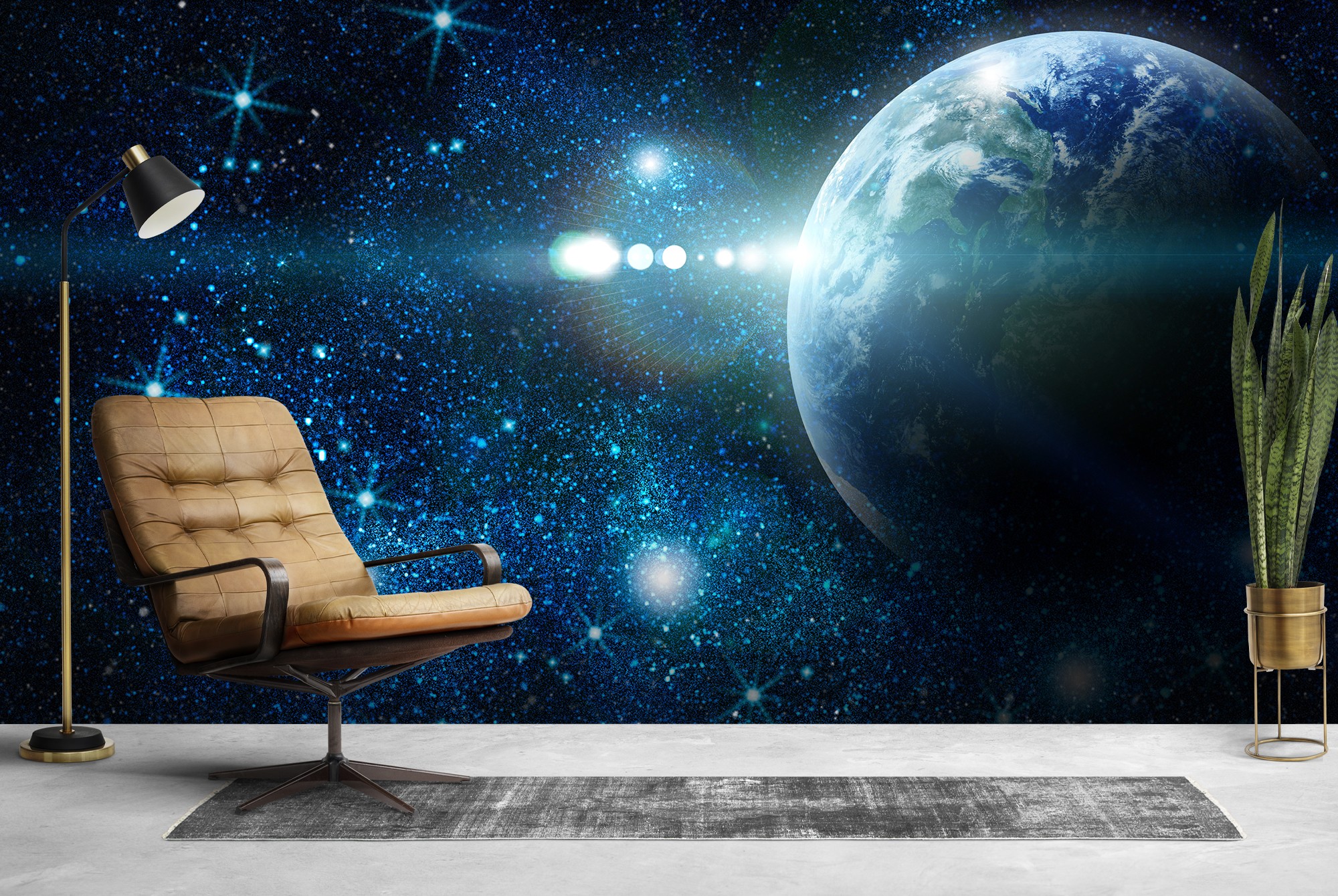 Outer Space & Planet Earth Wallpaper Wall Mural