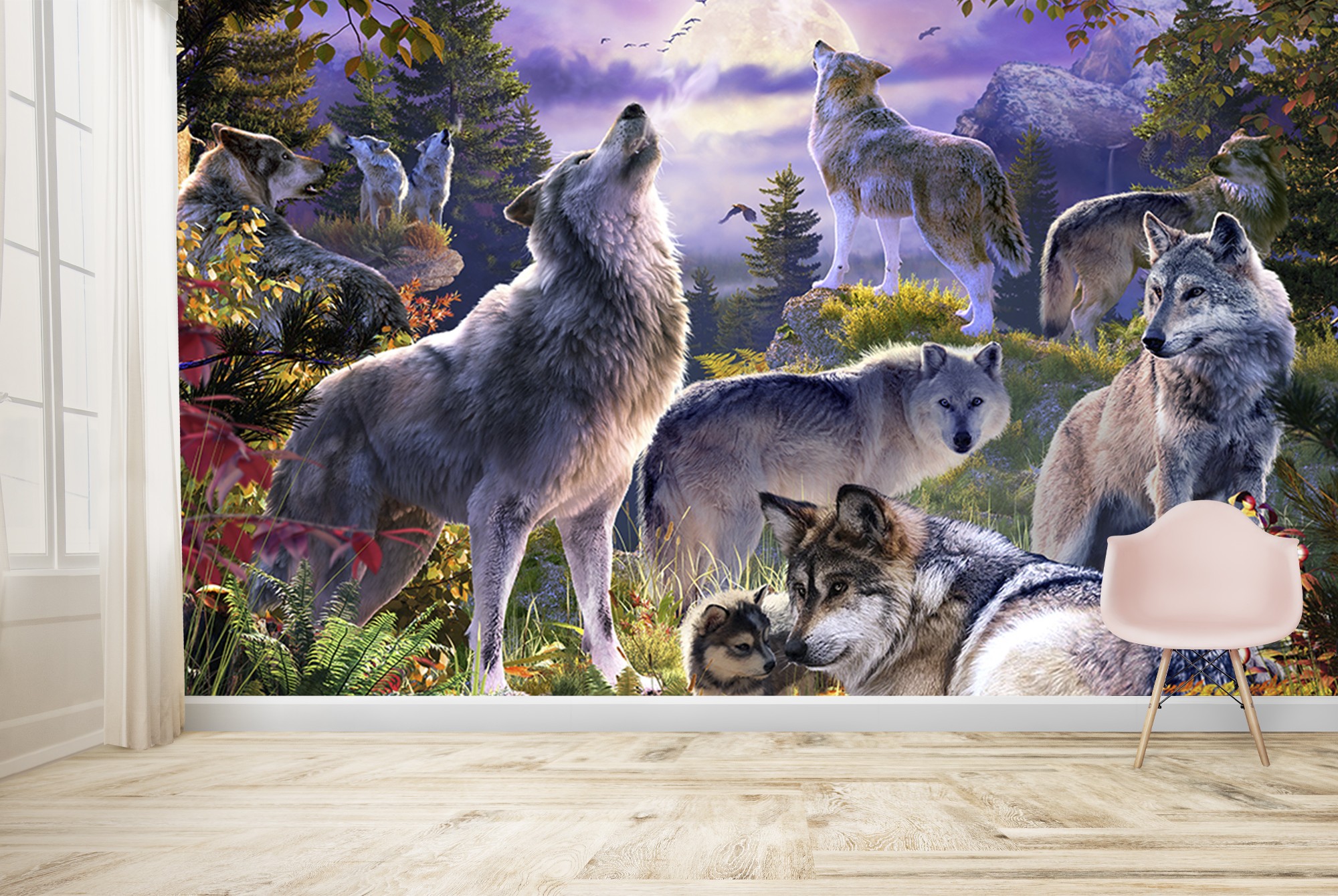 manada de lobos Fotomurales por David Penfound