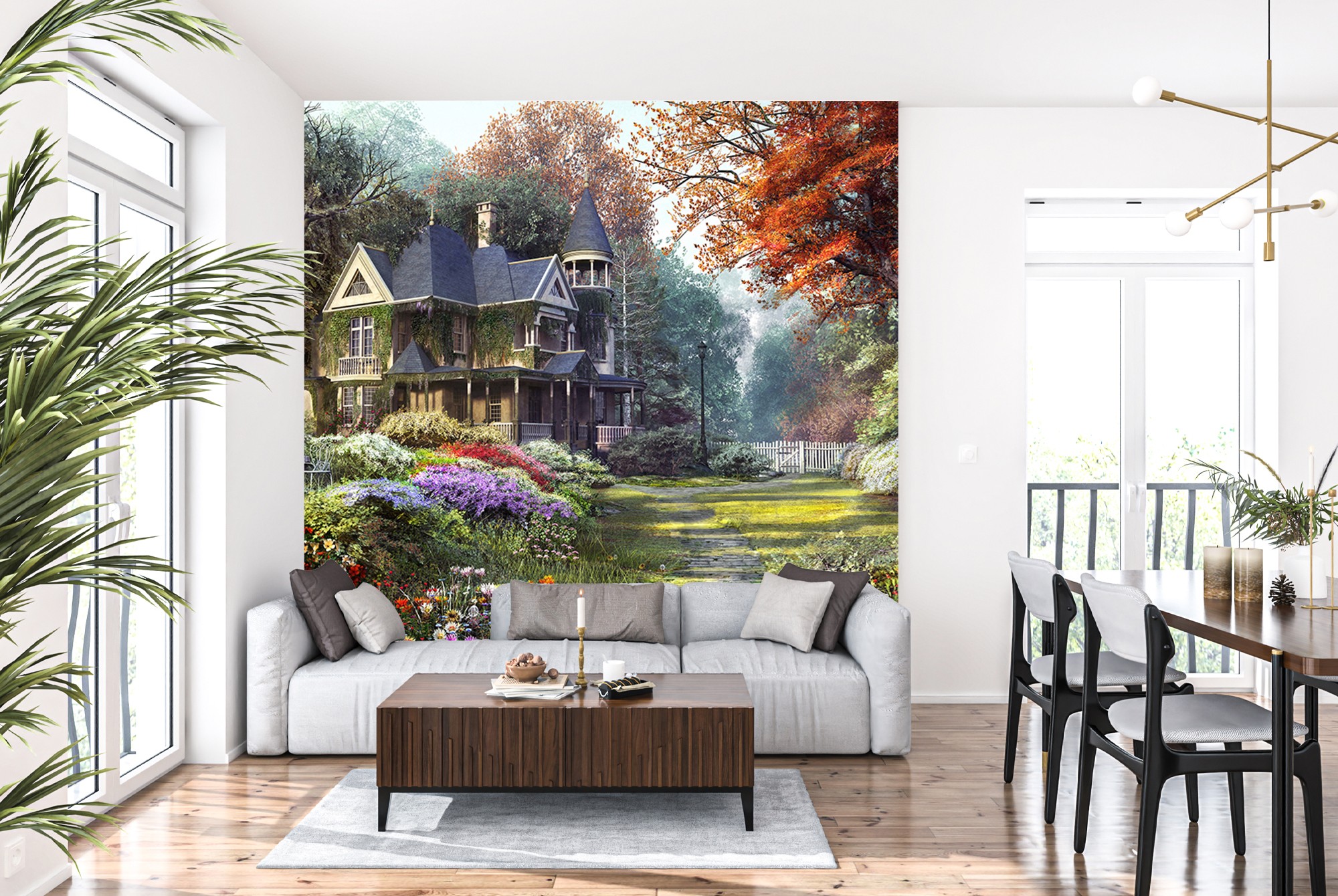 Victorian Garden Wall Mural by Dominic Davison