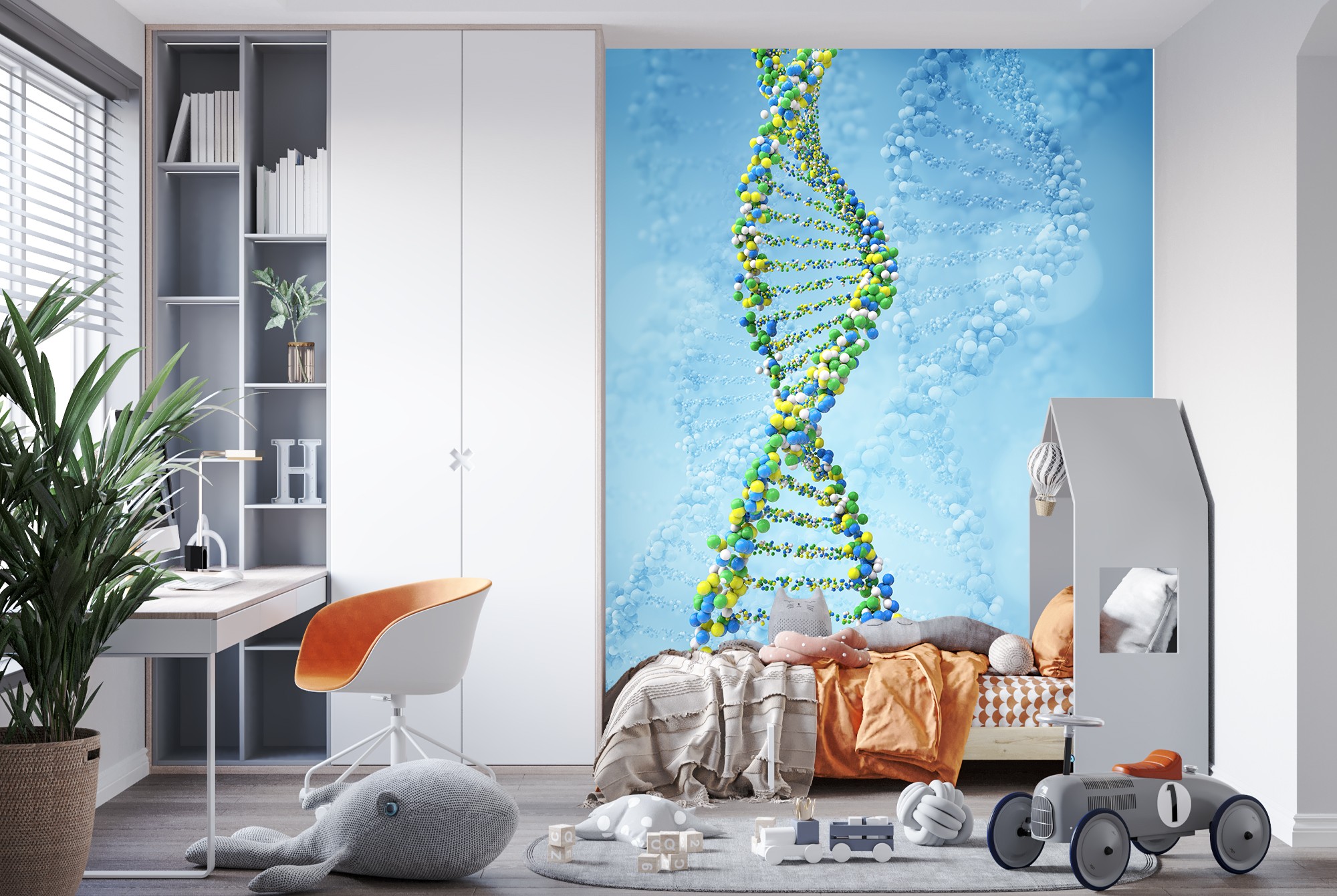 DNA Molecules Physics Science Wallpaper Wall Mural