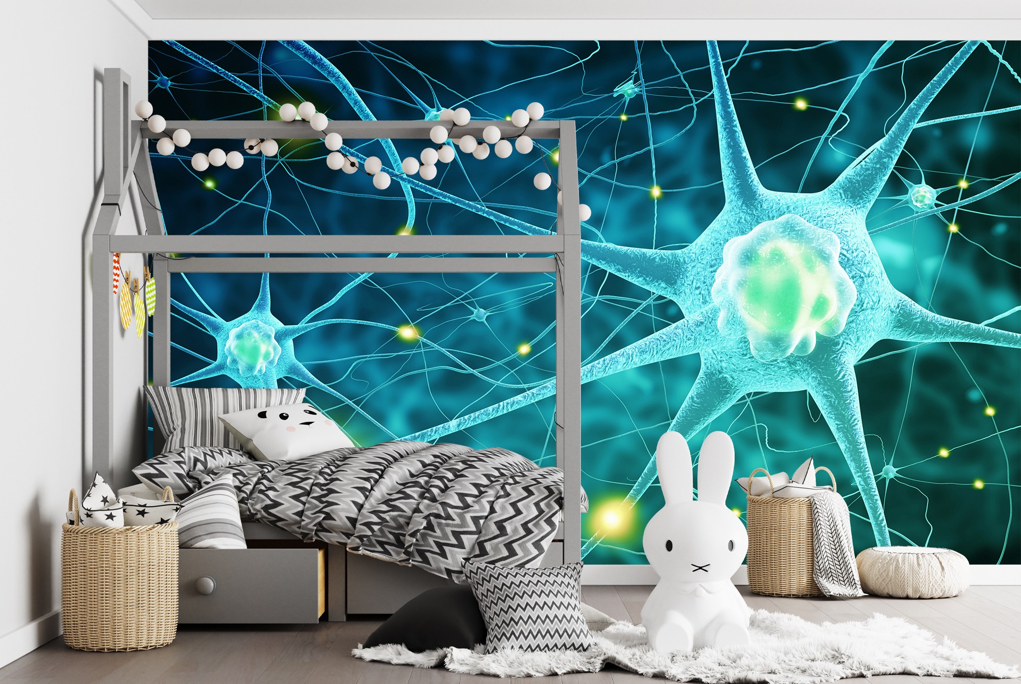 Nerve Cells Biology Science Wallpaper Wall Mural