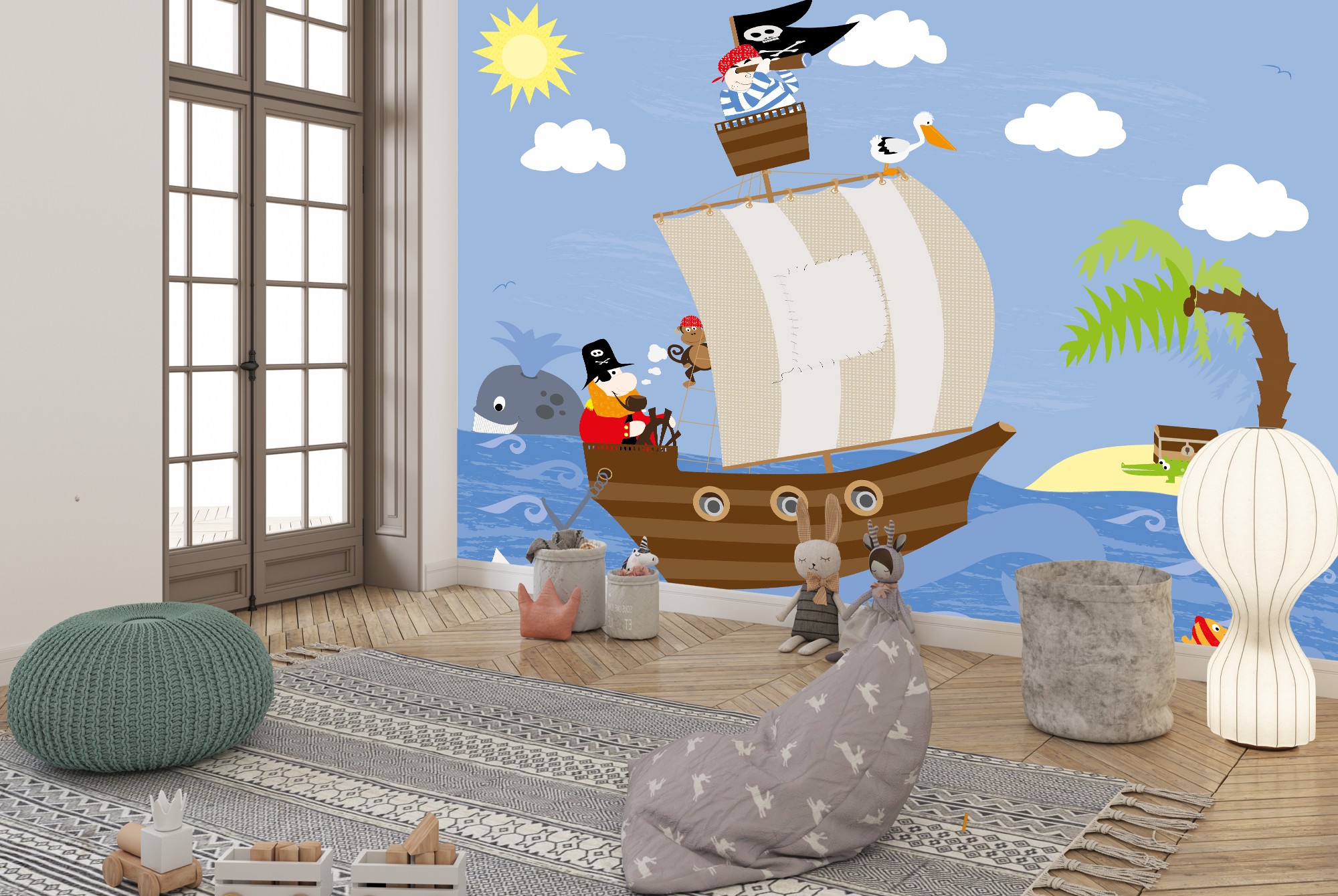 Pirate Ship Wallpaper Wall Mural