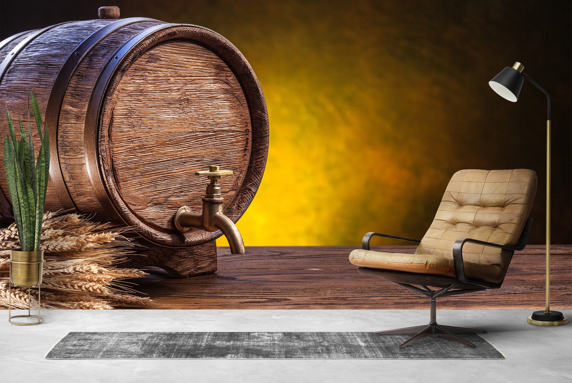 Beer Keg Wallpaper Wall Mural