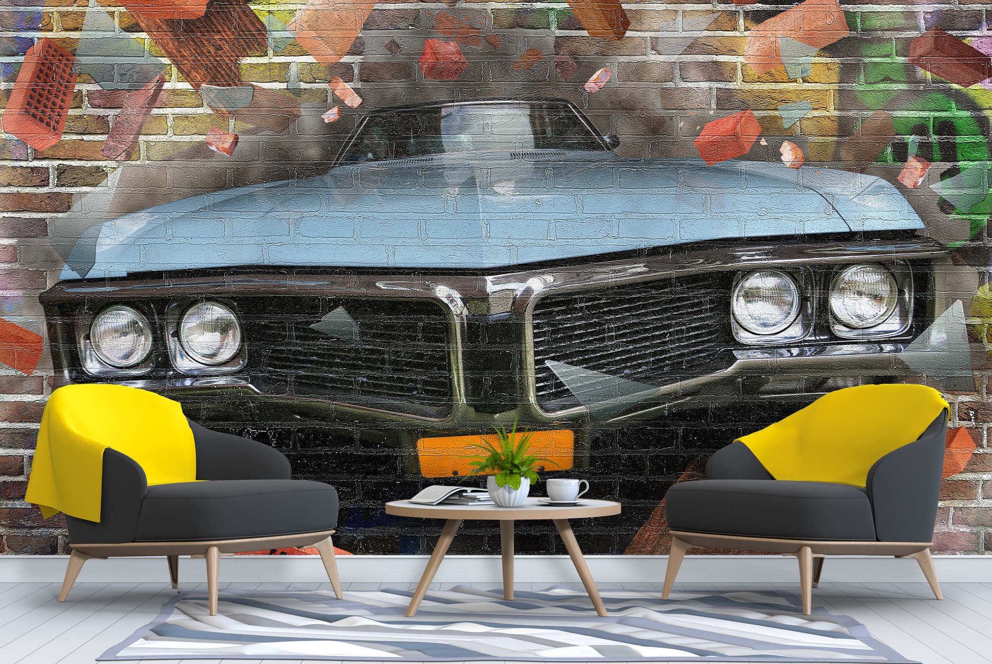 Graffiti Car Wallpaper Wall Mural