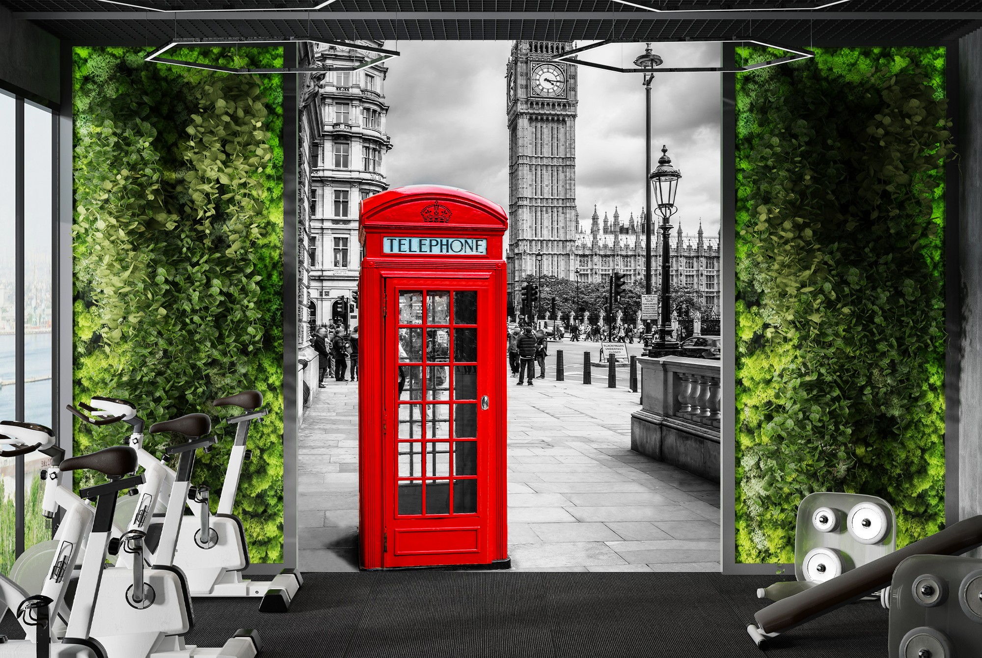 London Telephone Box Wallpaper Wall Mural