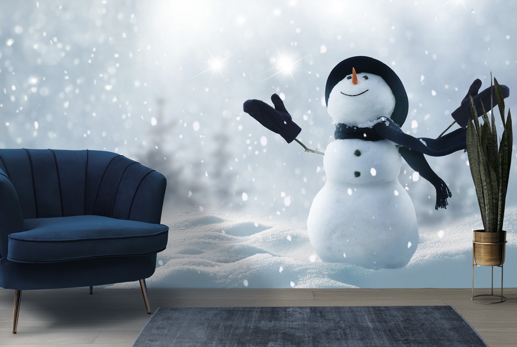 winter snowman background