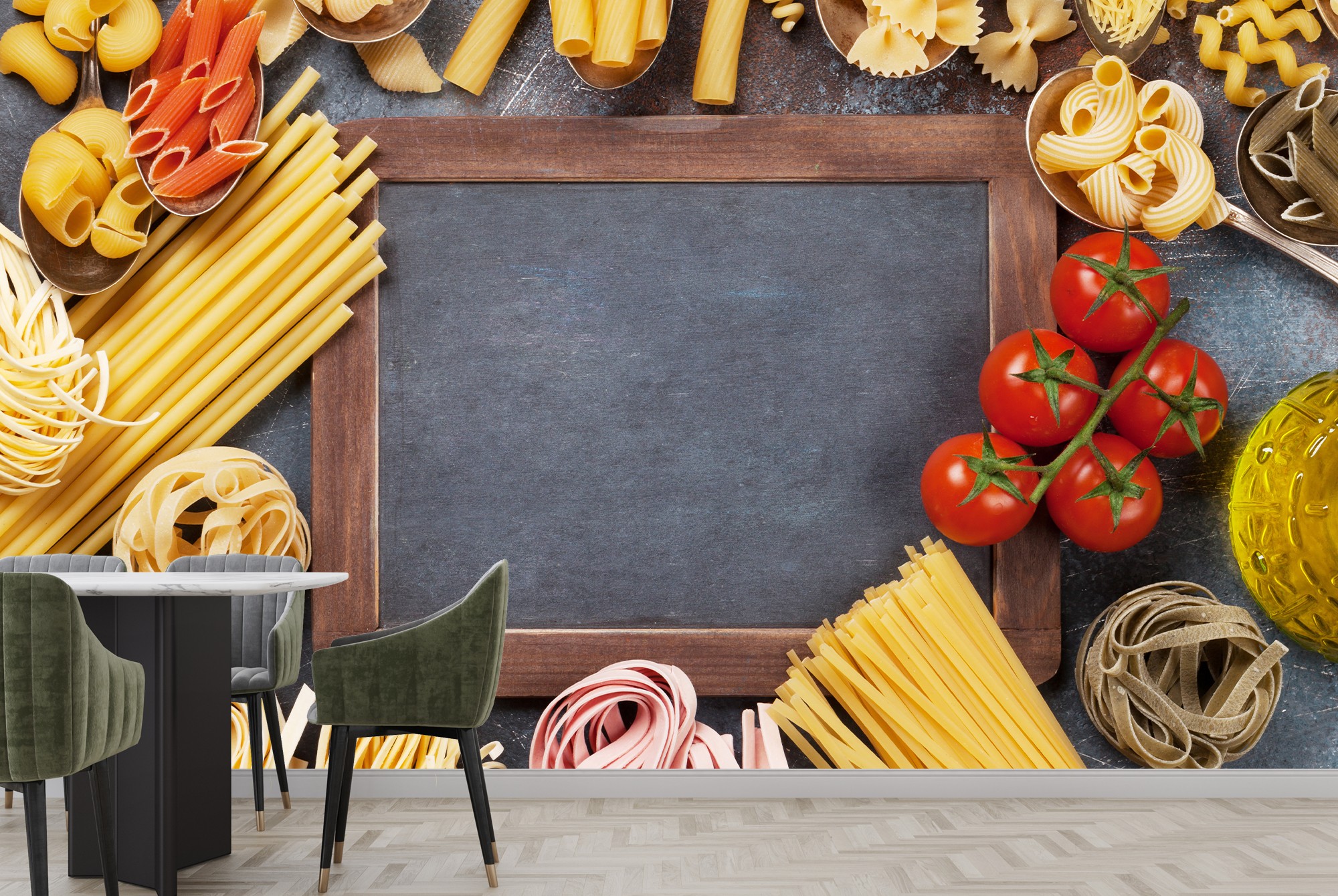 Pasta Ingredients Kitchen Wallpaper Wall Mural