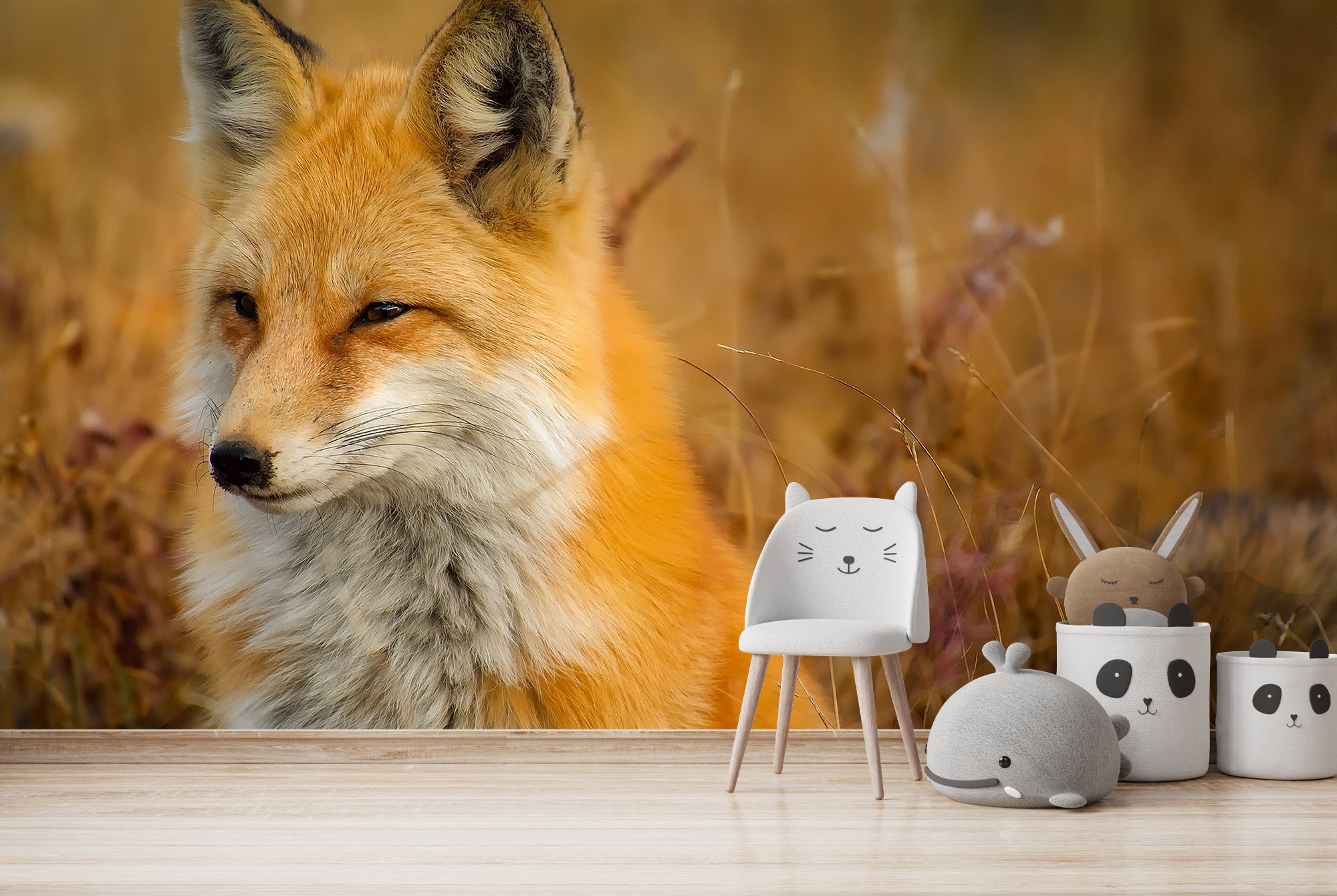 Red Fox Autumn Forest Wallpaper Wall Mural