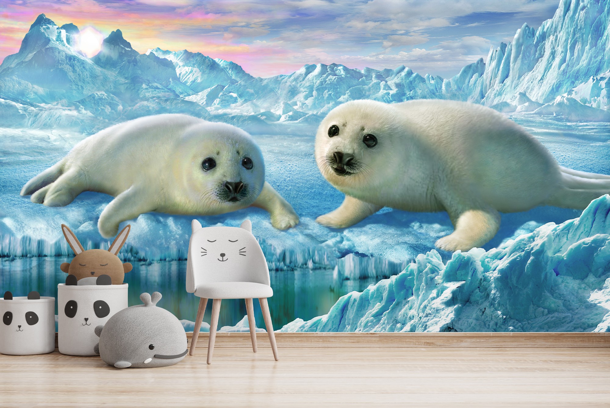 Seal Pups Wall Mural by Adrian Chesterman