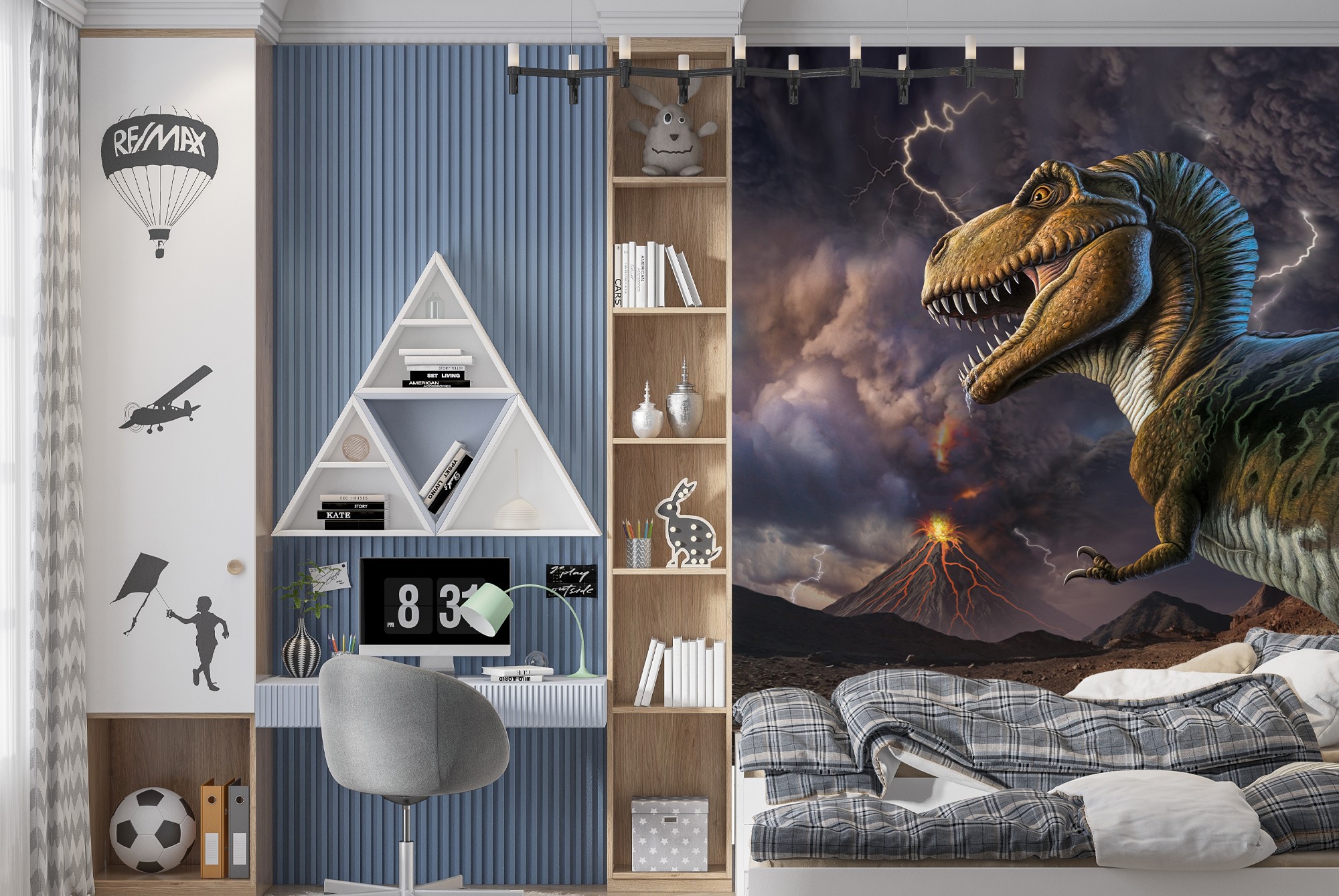 Volcano Rex Wall Mural by Jerry Lofaro